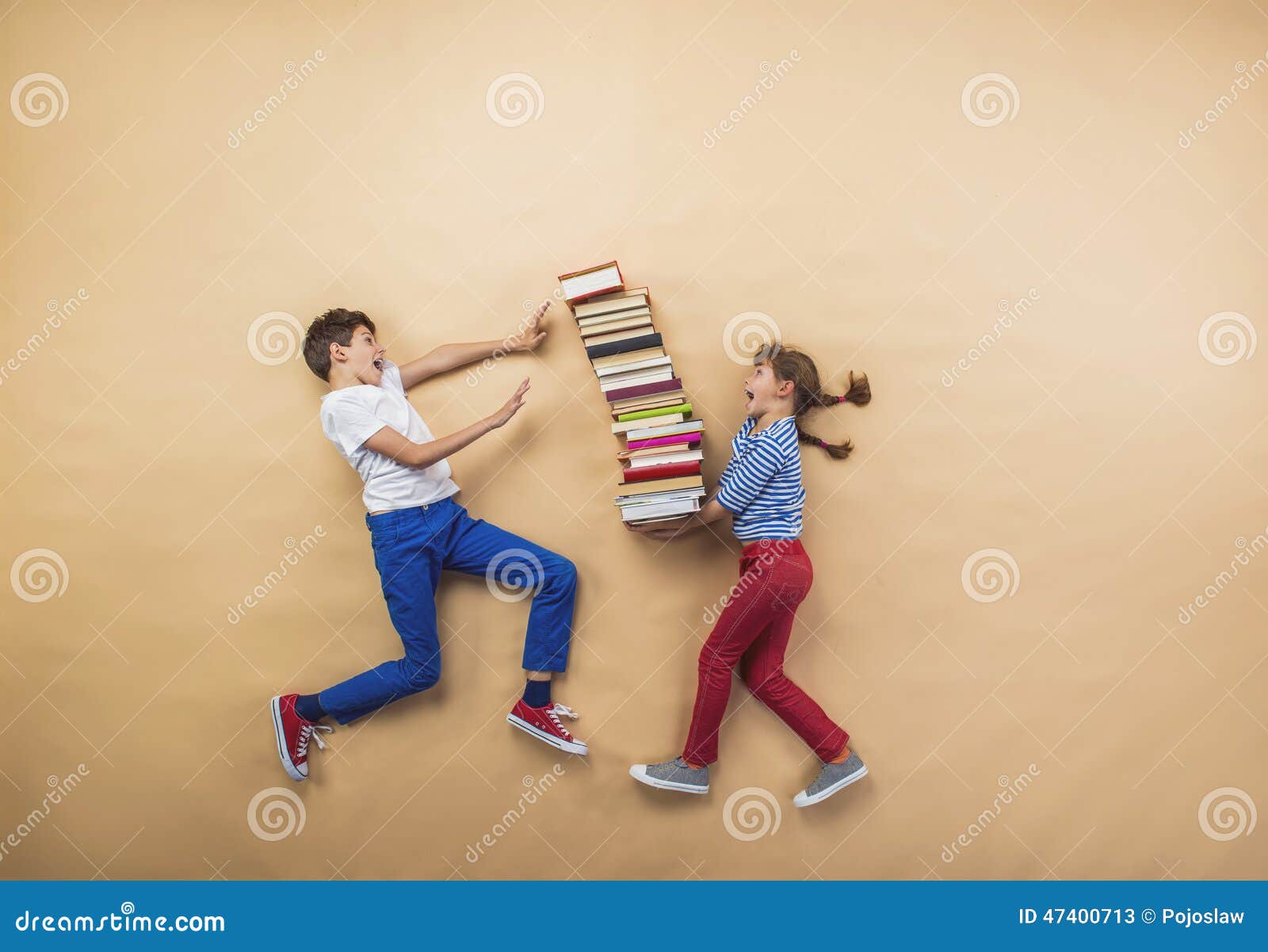 Children with books stock image. Image of stack, books - 47400713