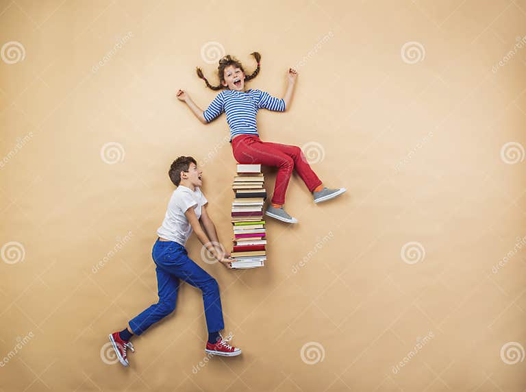 Children with books stock photo. Image of kids, homework - 47400768