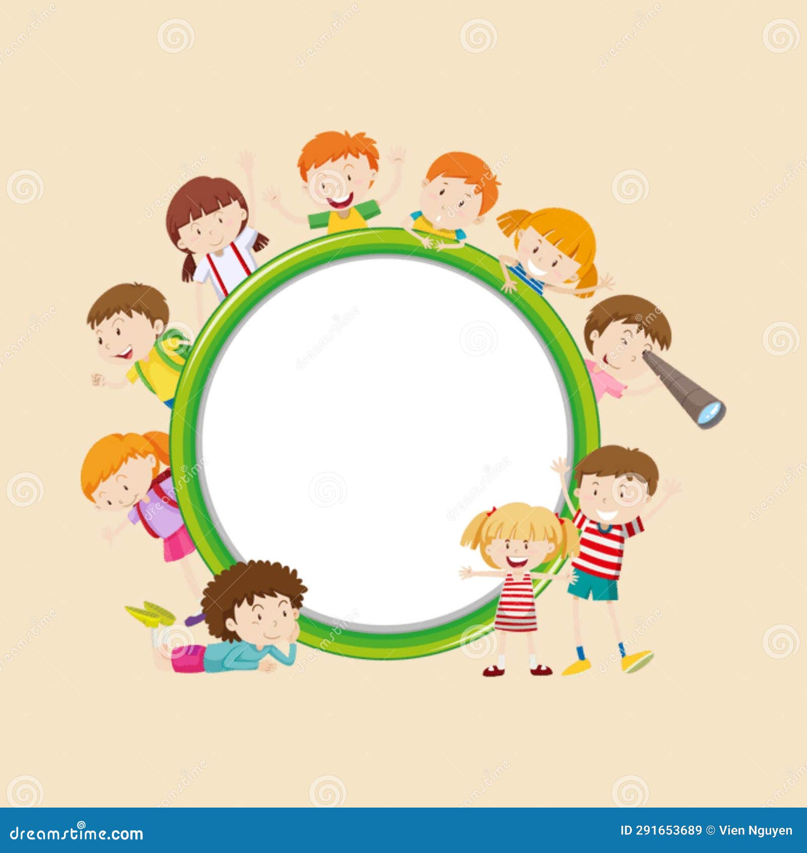 Children Border Frames 12x12 - 3 Stock Illustration - Illustration of ...