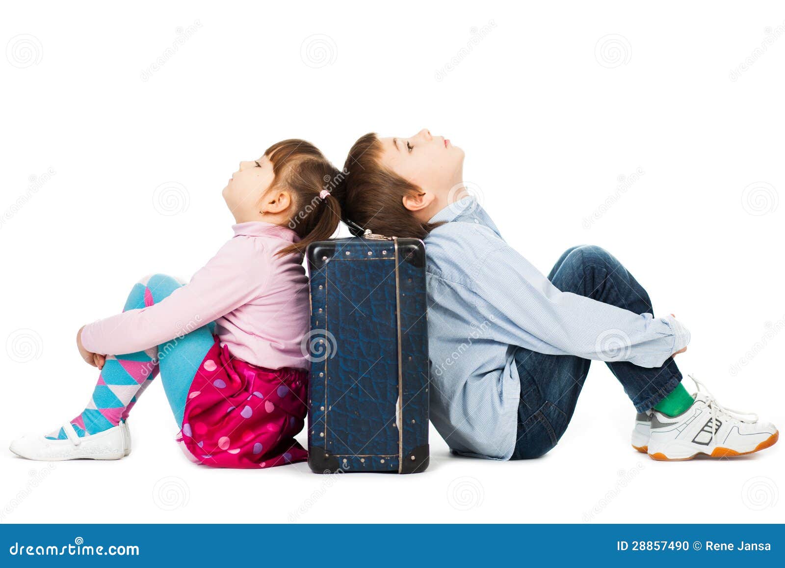 Children Bored of Travelling Stock Photo - Image of station, children ...