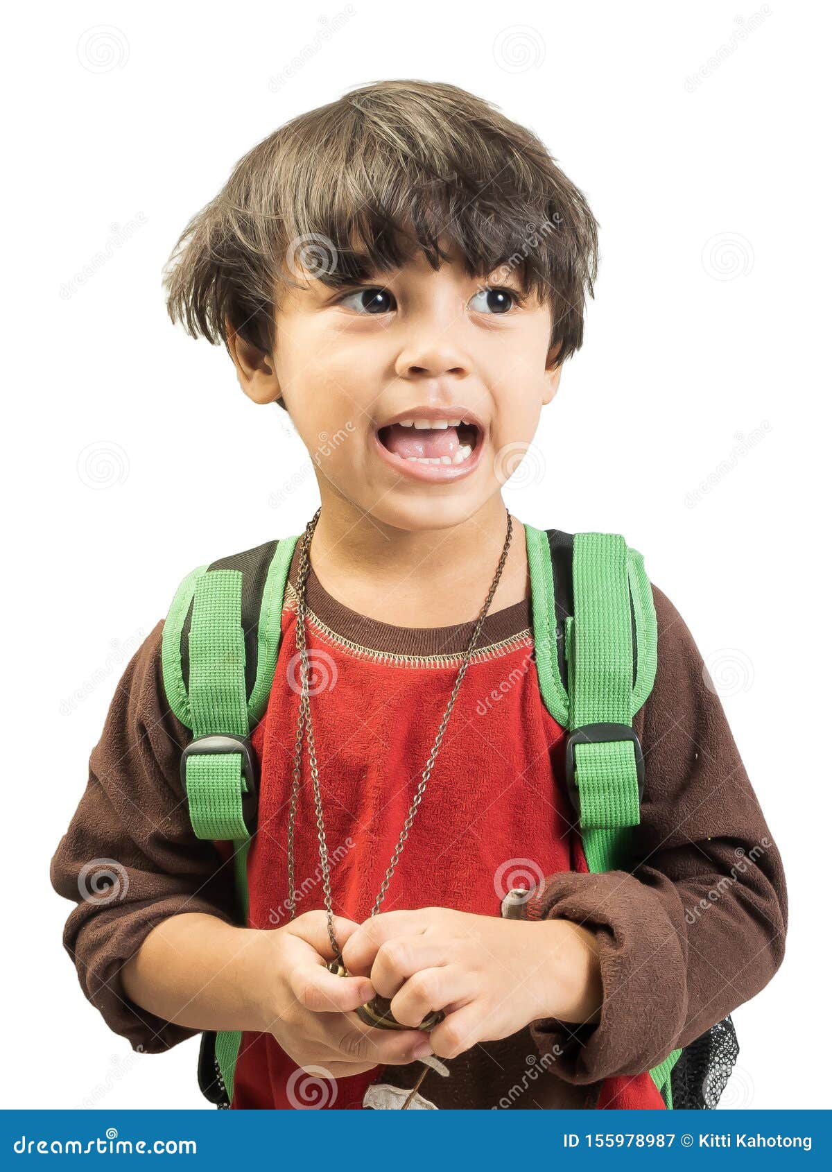 Children Boy with Compass , Isolate Background Stock Image - Image of ...