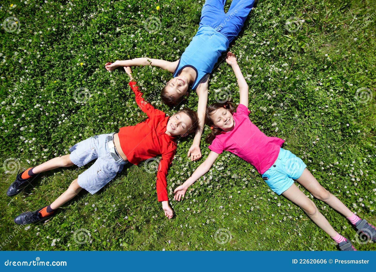 Children at break stock photo. Image of caucasian, grass - 22620606