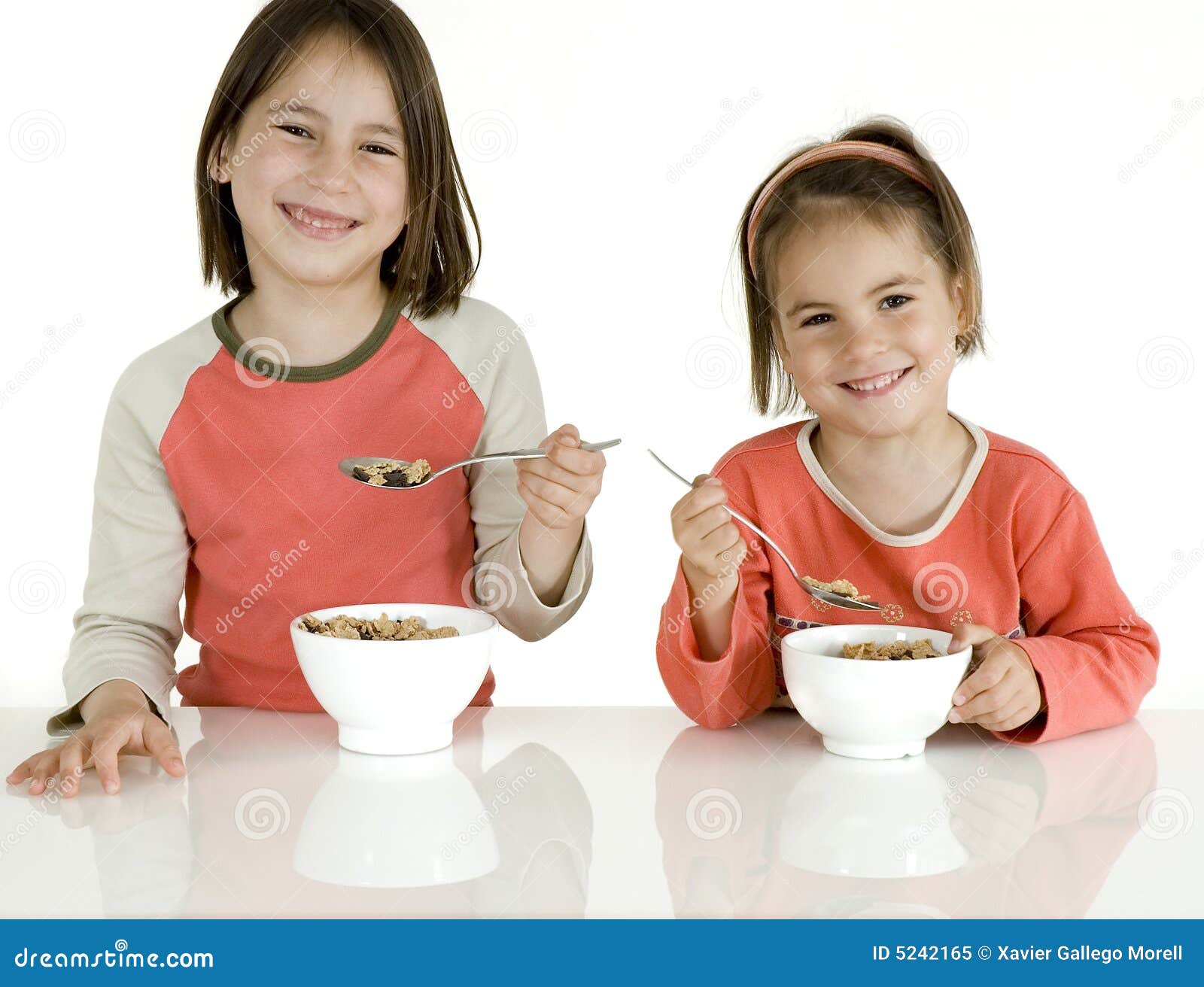Children with breakfast stock image. Image of healthy - 5242165