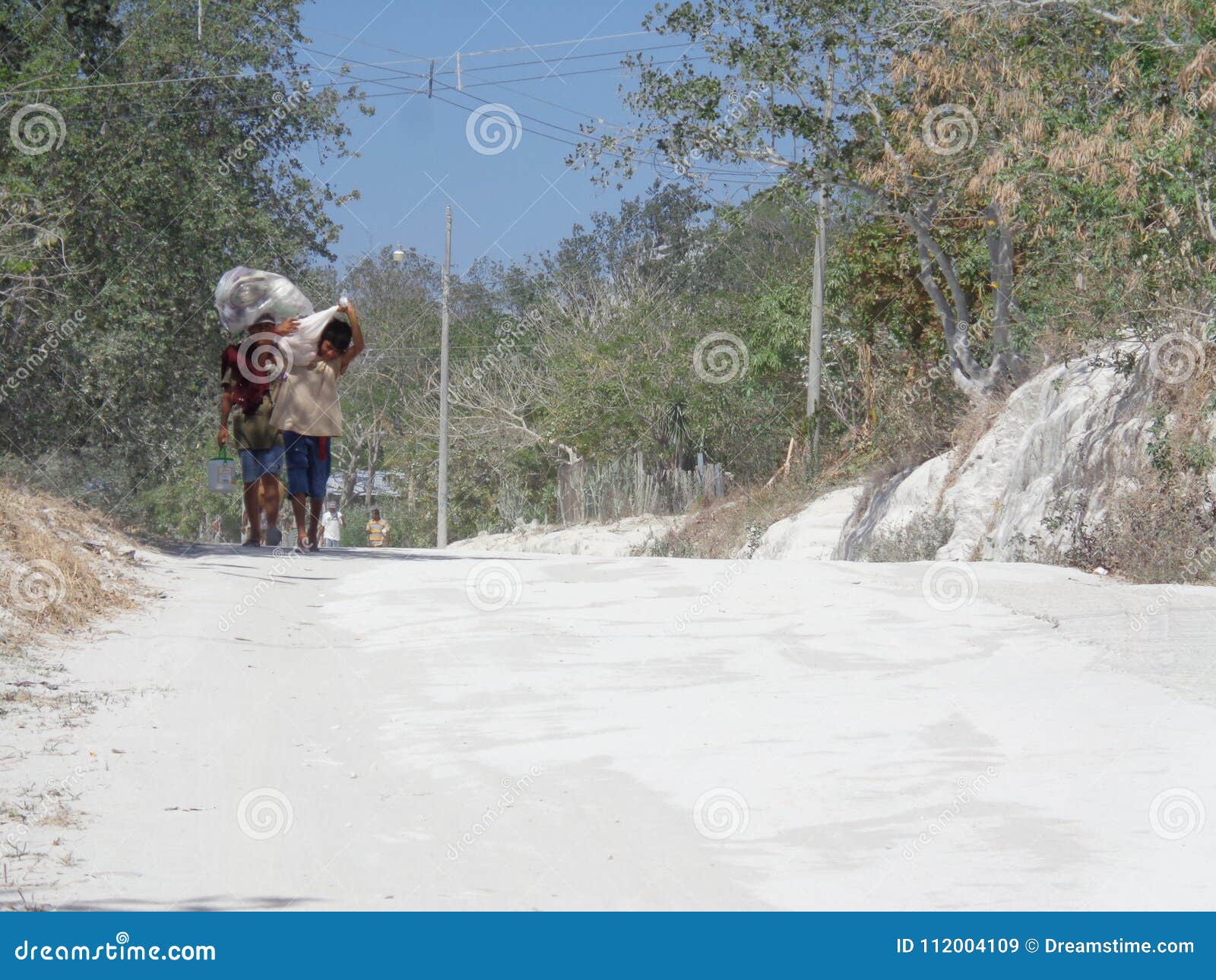 Children Bringing Food Home Editorial Stock Image - Image of home ...