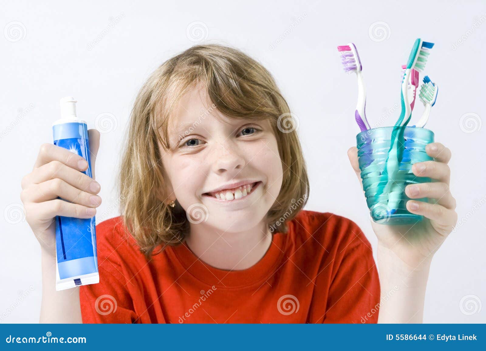 Children brushing teeth stock photo. Image of brushing - 5586644