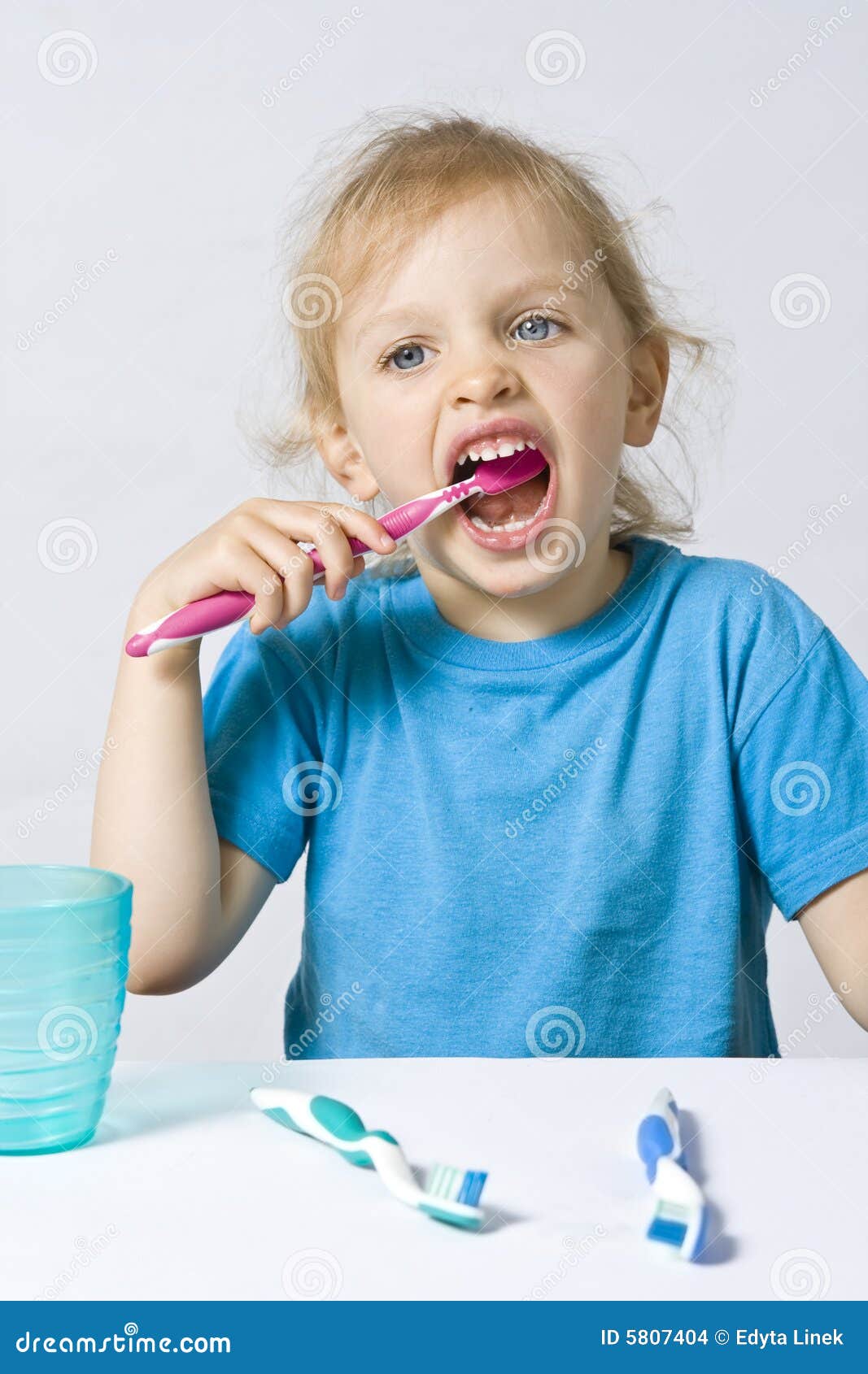 Children brushing teeth stock photo. Image of clean, kids - 5807404