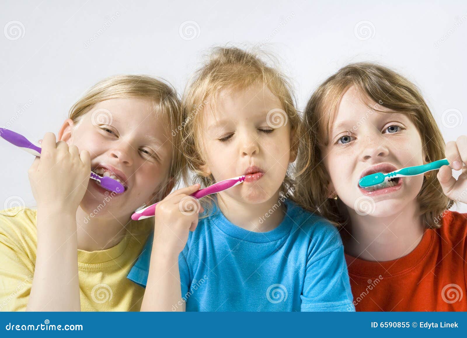 Children brushing teeth stock image. Image of child, health - 6590855
