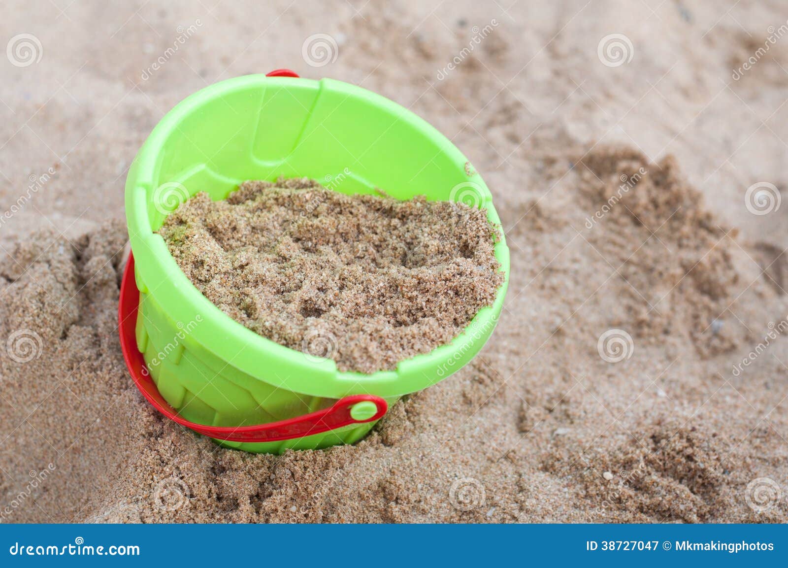 The Children Bucket Toy with Sand Stock Image - Image of holiday, relax ...