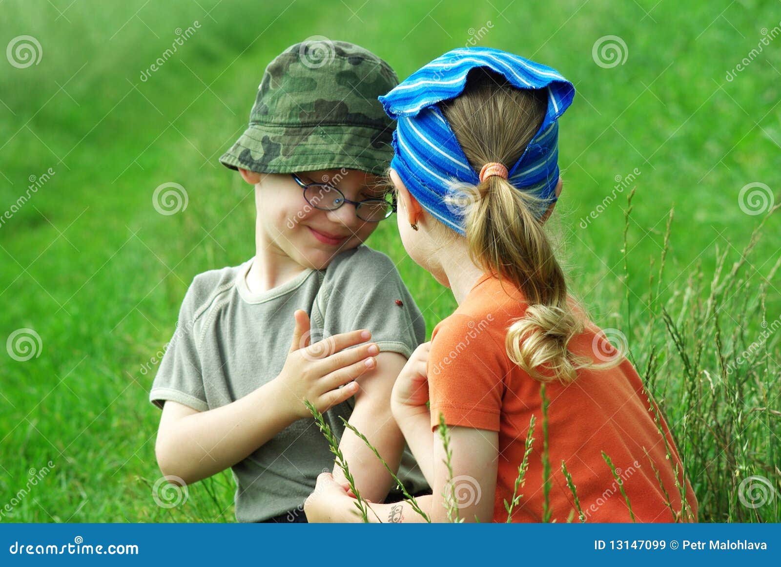 Children with bug stock image. Image of holidays, children - 13147099