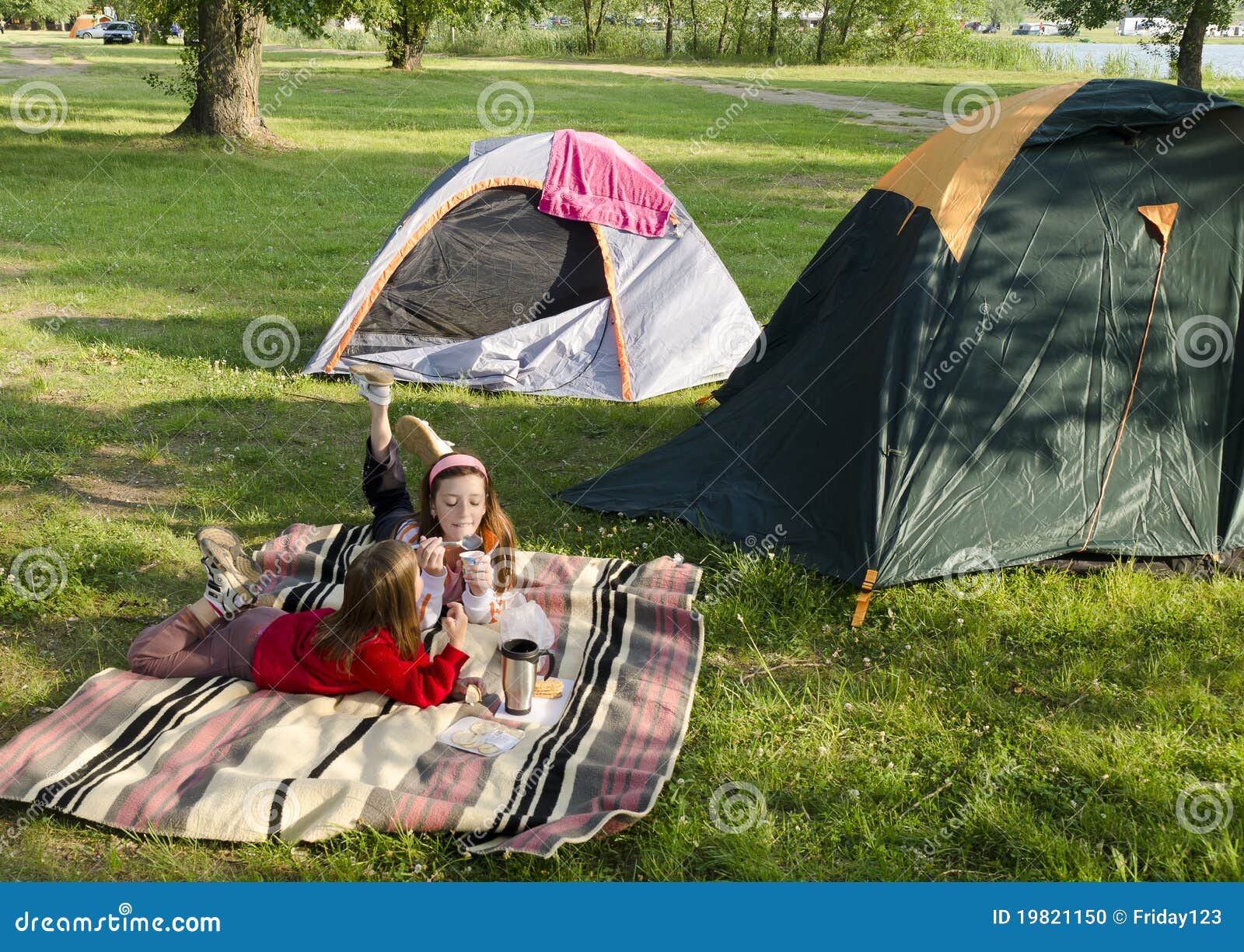 Children camping stock photo. Image of children, enjoying - 19821150