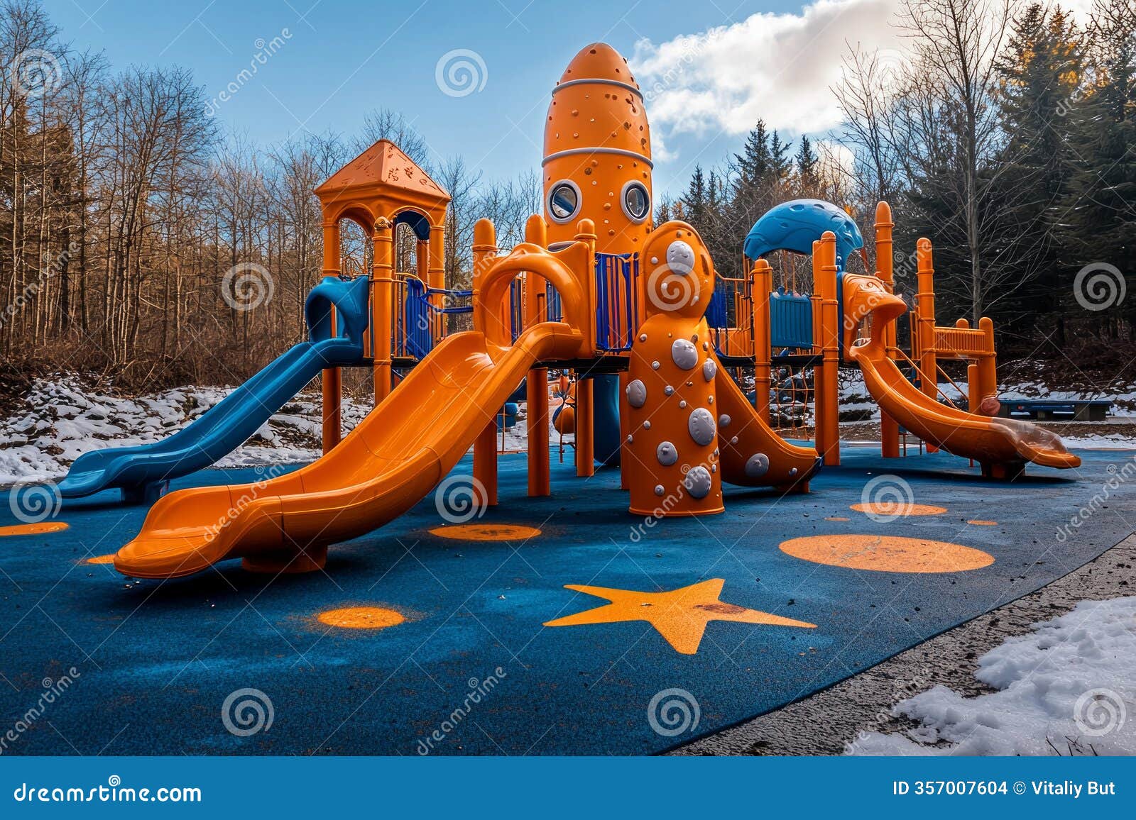 Children Can Explore Unique Playground Designed Space Theme Featuring ...