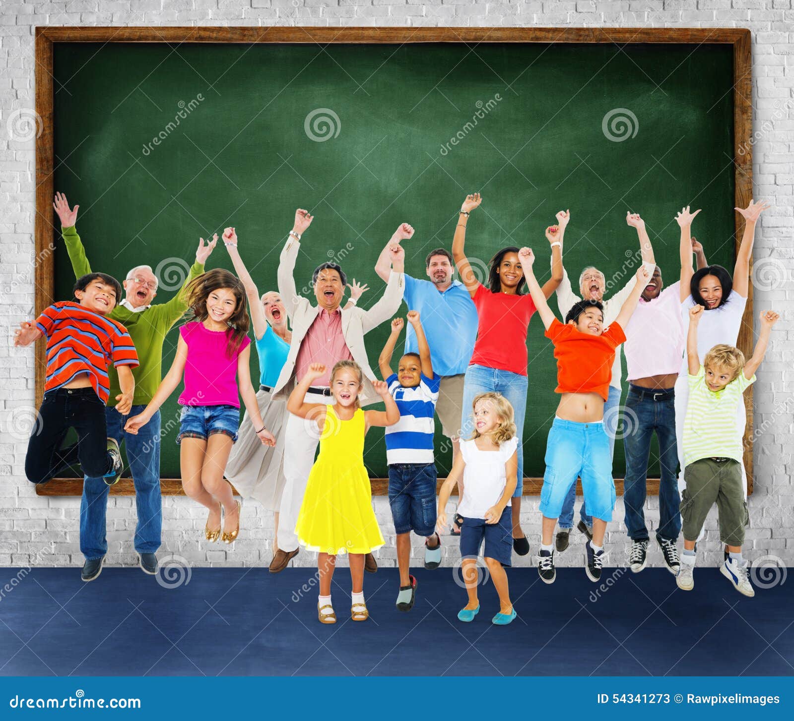 Children Celebration Jumping Ecstatic Happiness Concept Stock Image ...