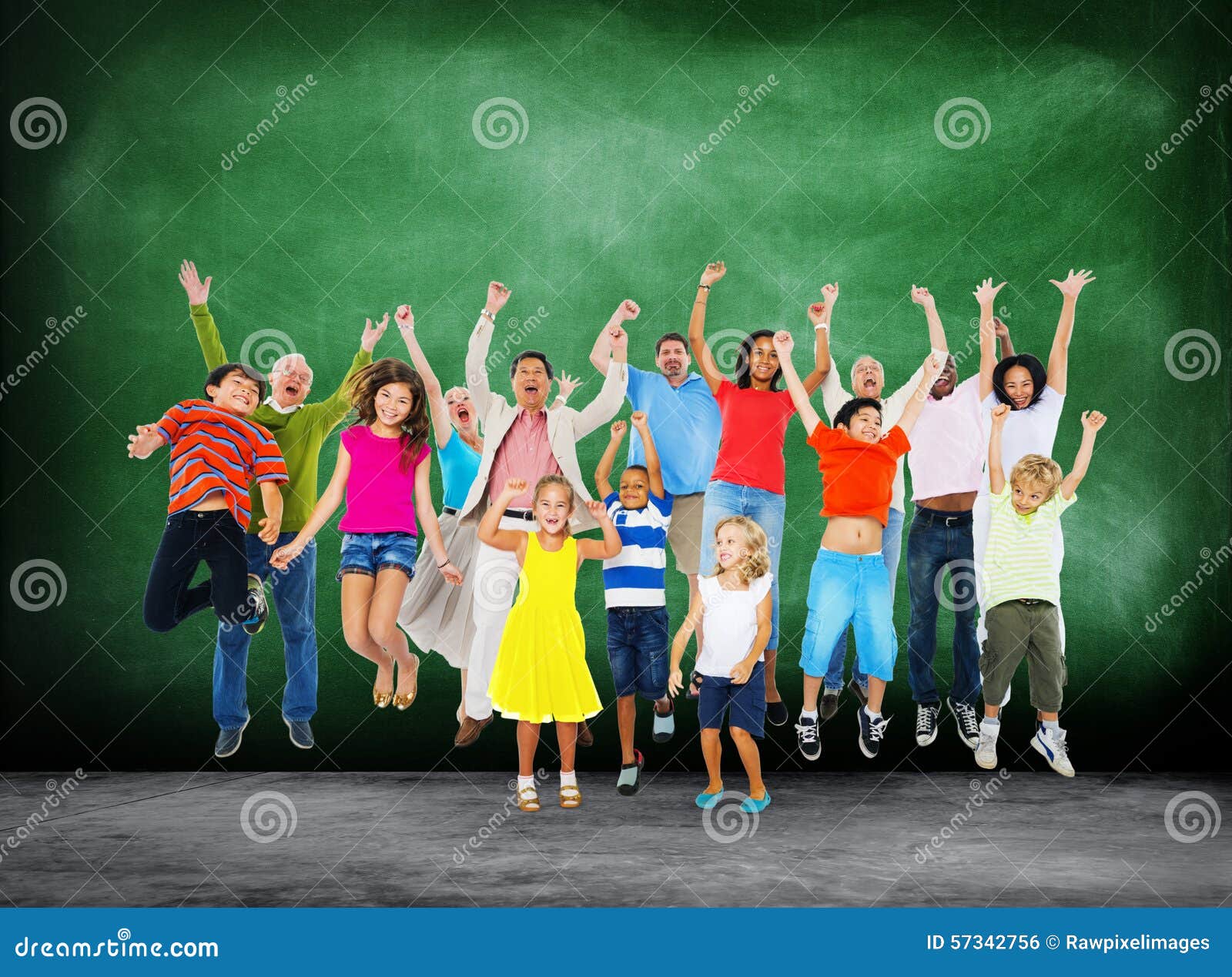Children Celebration Jumping Ecstatic Happiness Concept Stock Photo ...