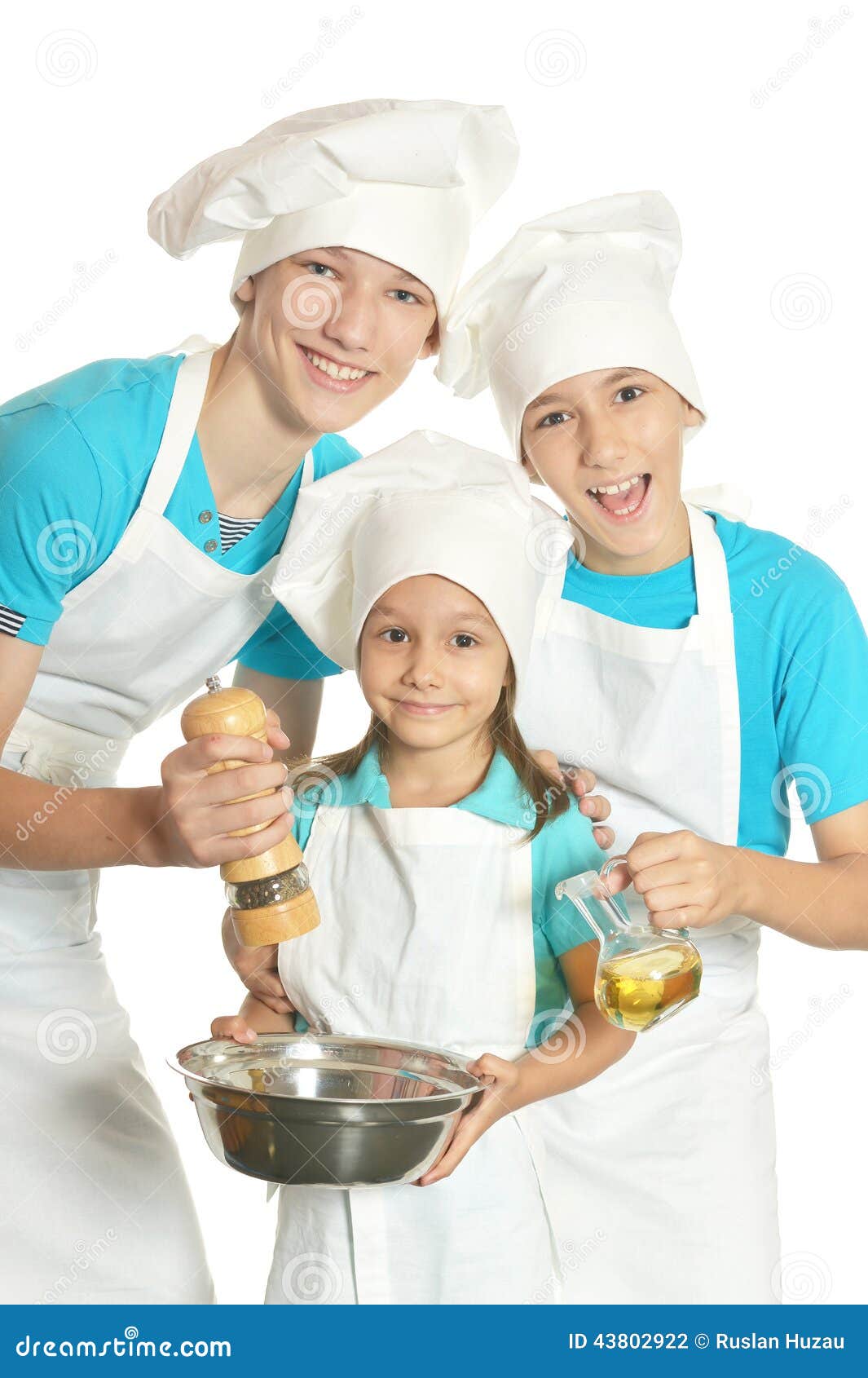 Children in chef uniforms stock photo. Image of girl - 43802922