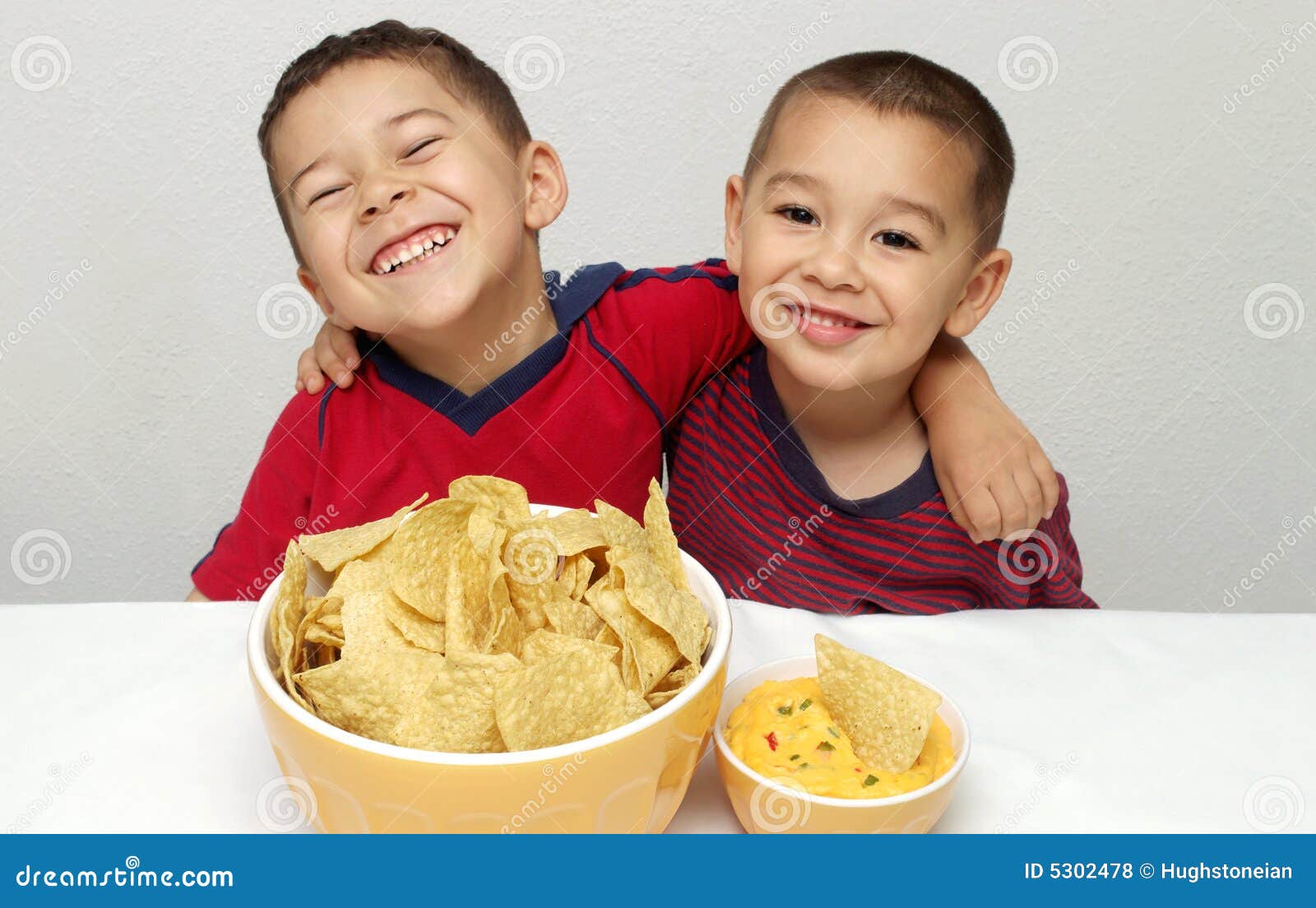Children and chips stock photo. Image of face, funny, children - 5302478