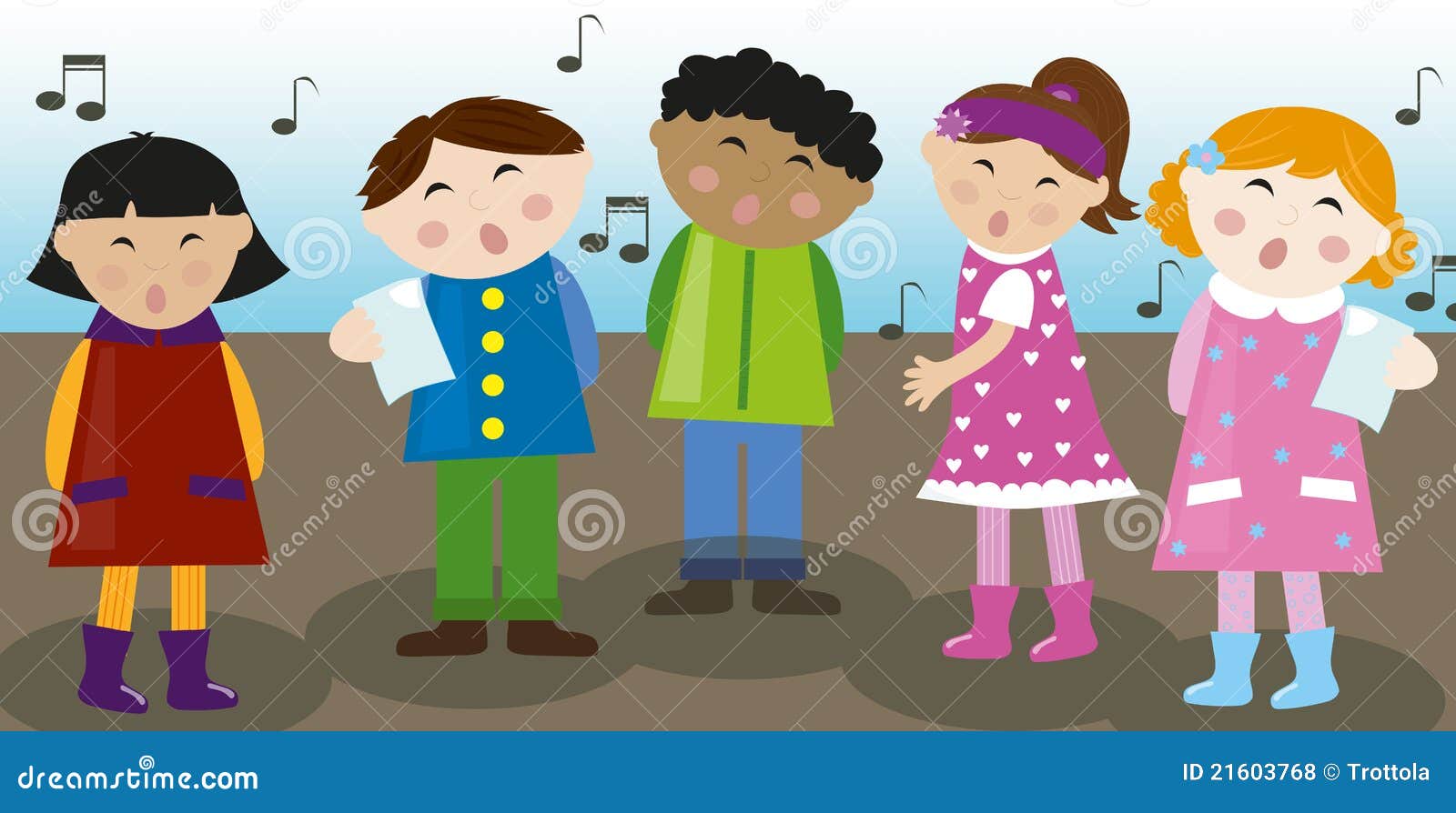 Children choir vector stock vector. Illustration of girls - 21603768