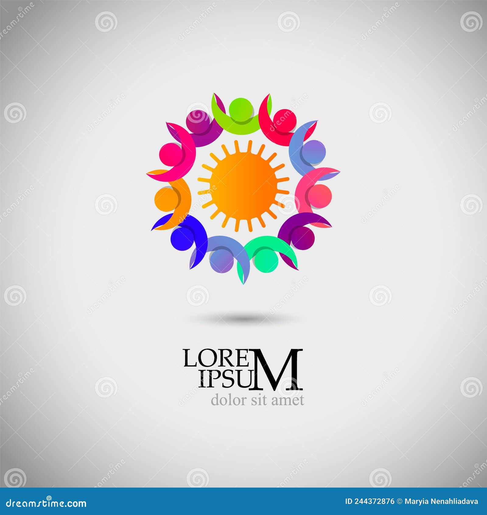 Children Circle Education Happiness Care Vector Logo Icon Stock ...