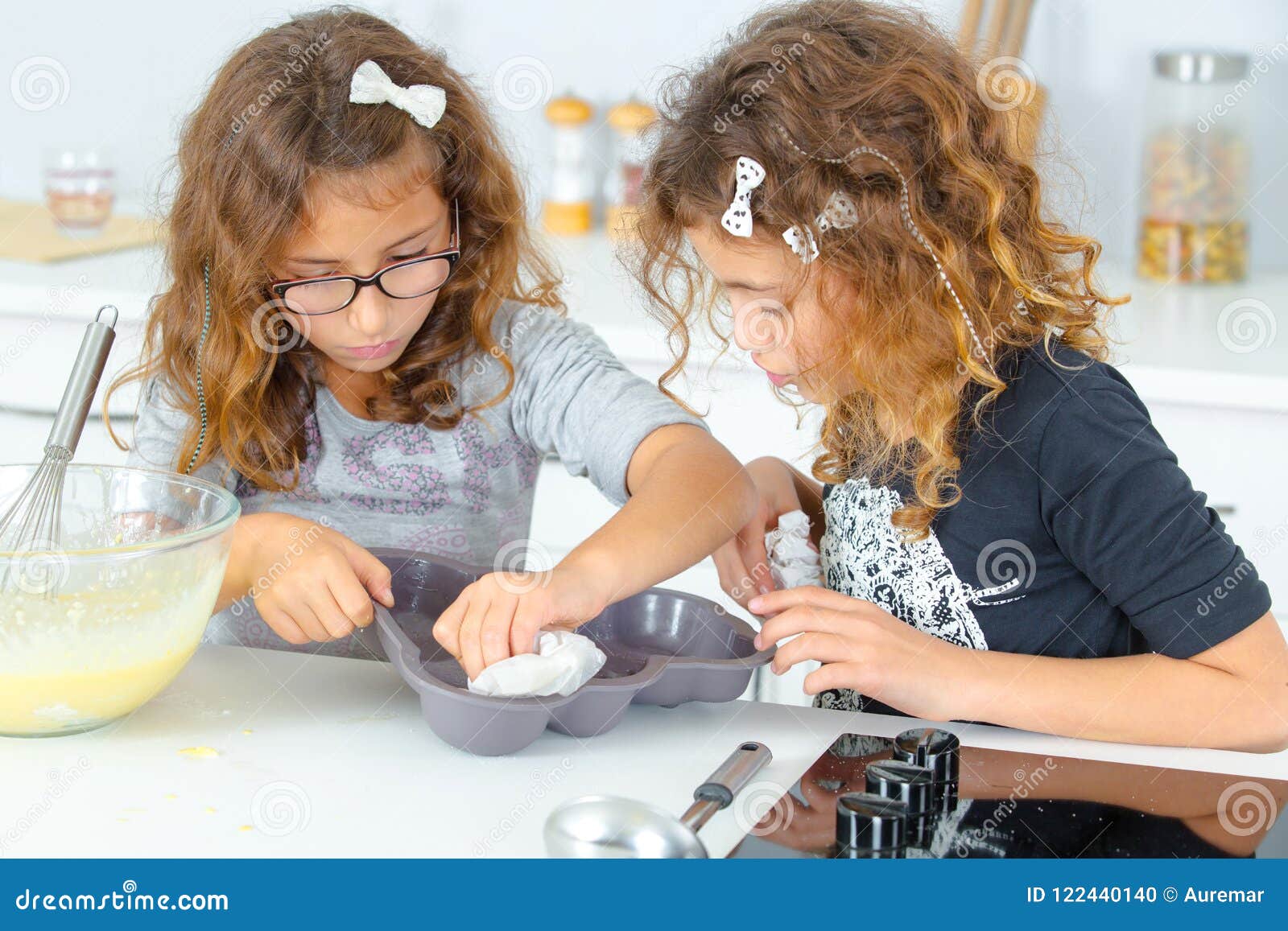 Children Cleaning Kitchen. Stock Photography | CartoonDealer.com #36716984