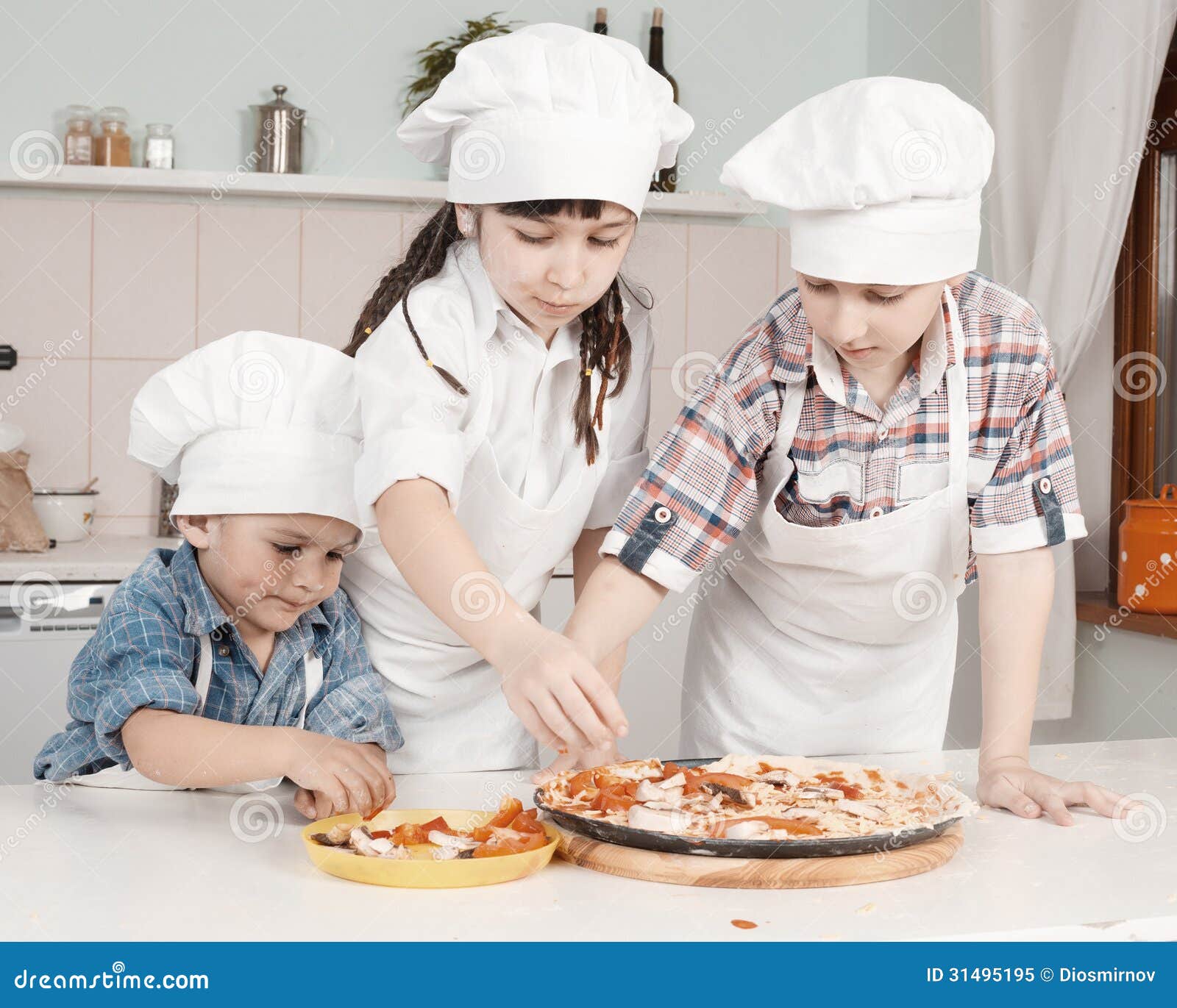 Children in clothes cooks stock image. Image of people - 31495195