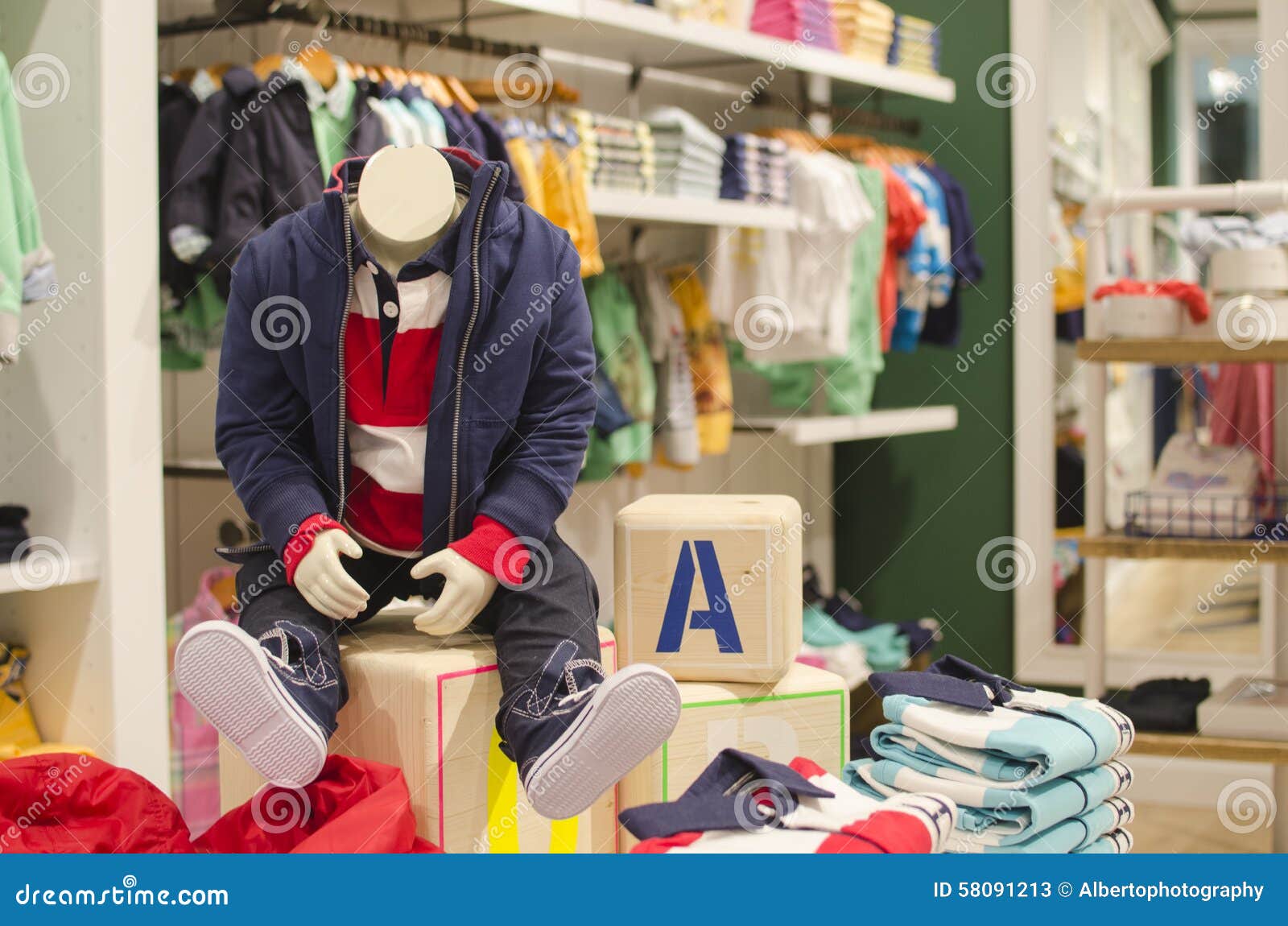 Children clothing store stock image. Image of lace, interior - 58091213