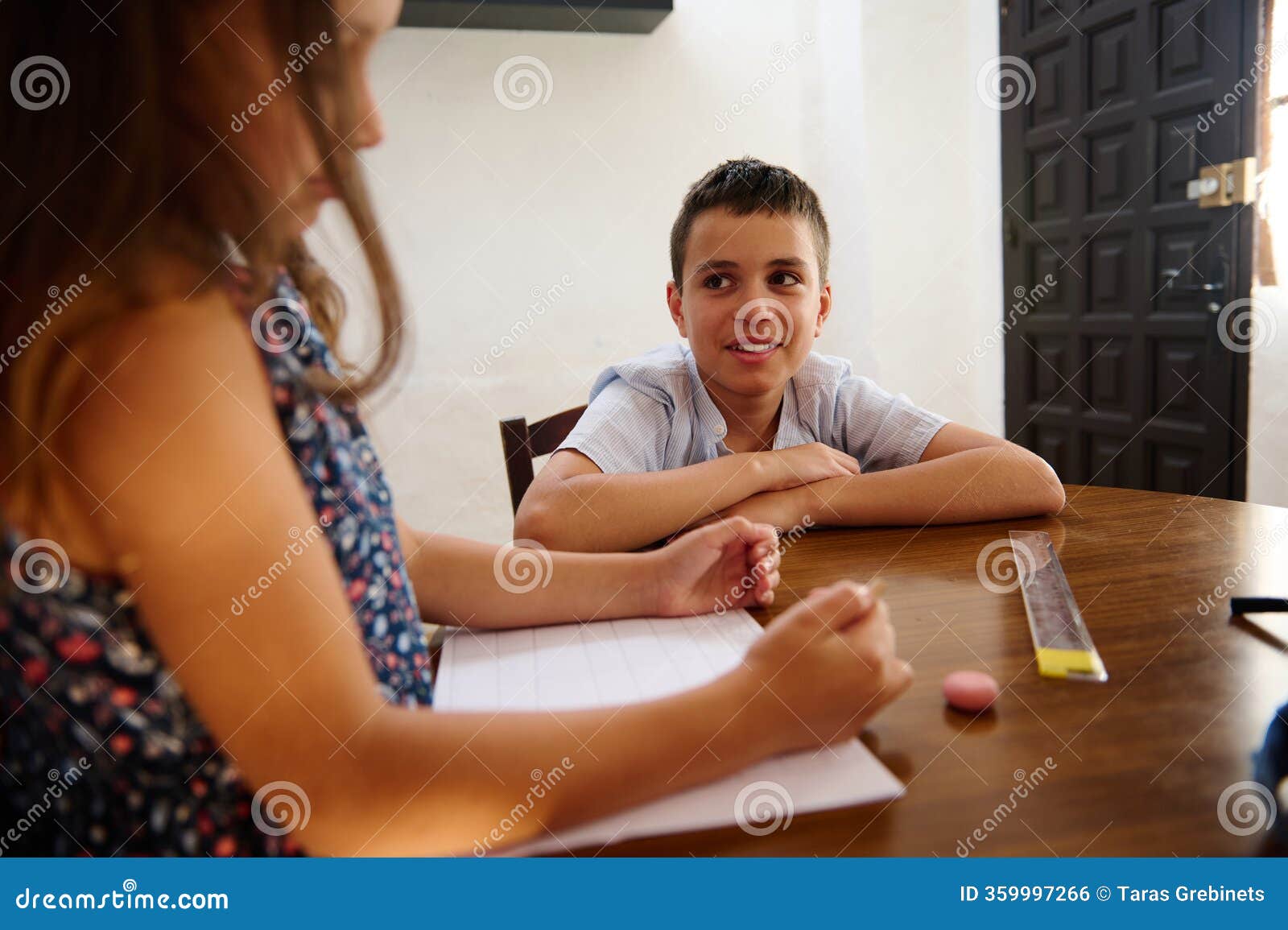 Children Collaborating during Class Activity Stock Photo - Image of ...