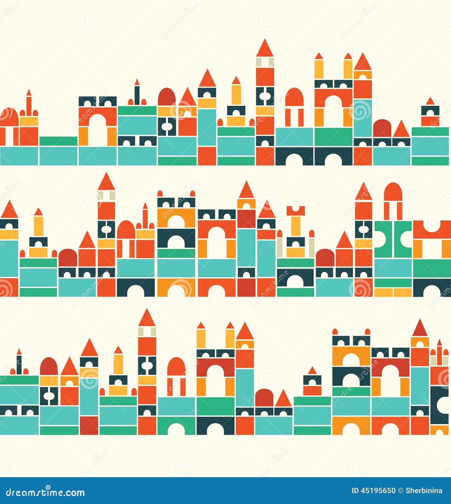 Children color blocks stock vector. Illustration of long - 45195650