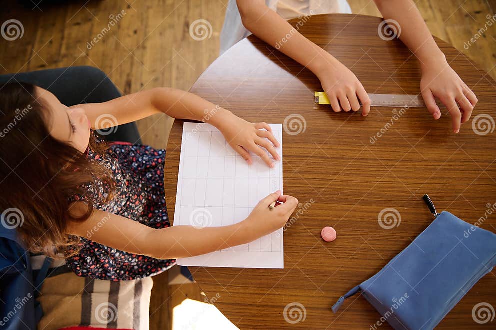 Children Completing Educational Activity Stock Photo - Image of indoor ...