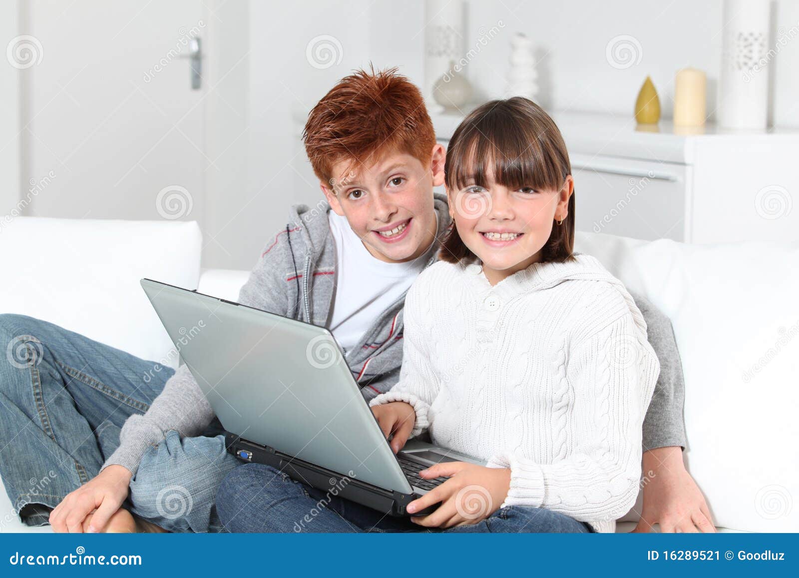 Children and computers stock image. Image of control - 16289521
