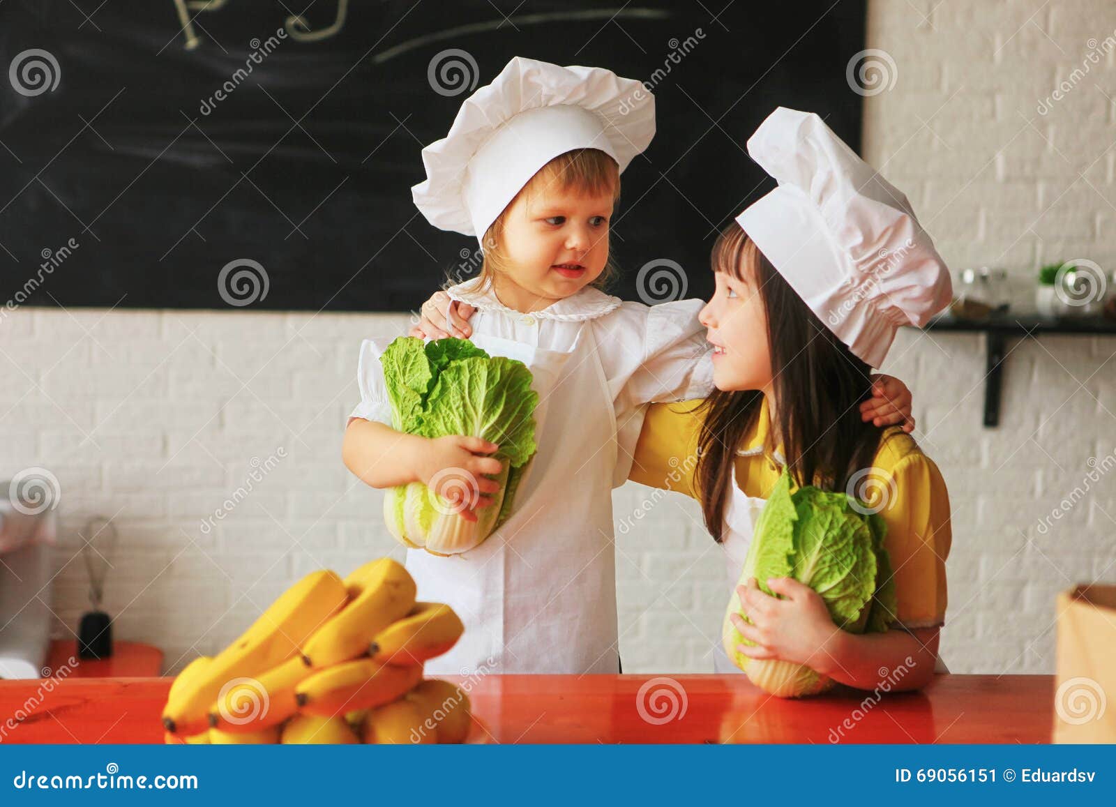 The Children Cook Portrait. Stock Image - Image of portrait, cute: 69056151