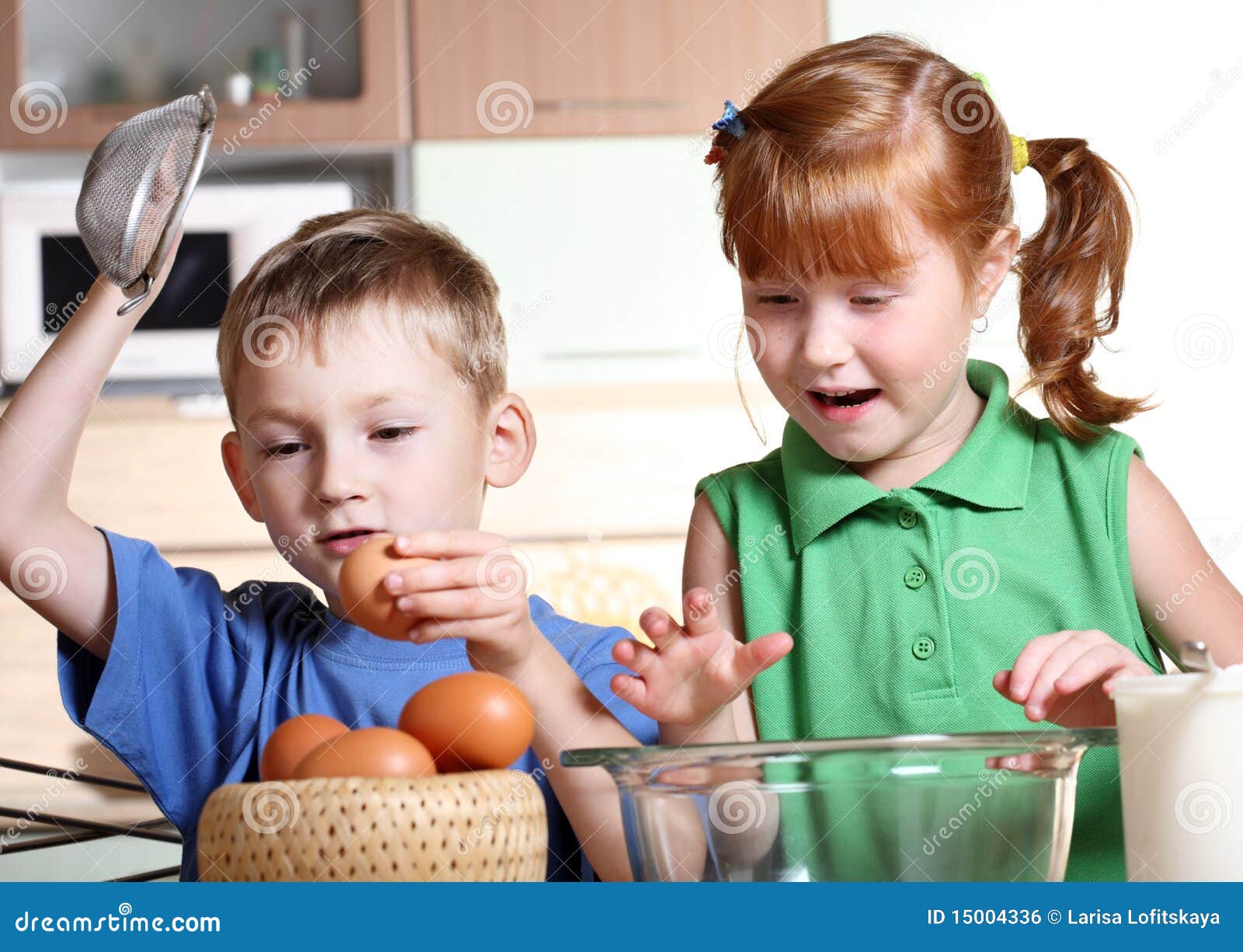 Children cooking stock photo. Image of togetherness, preparation - 15004336