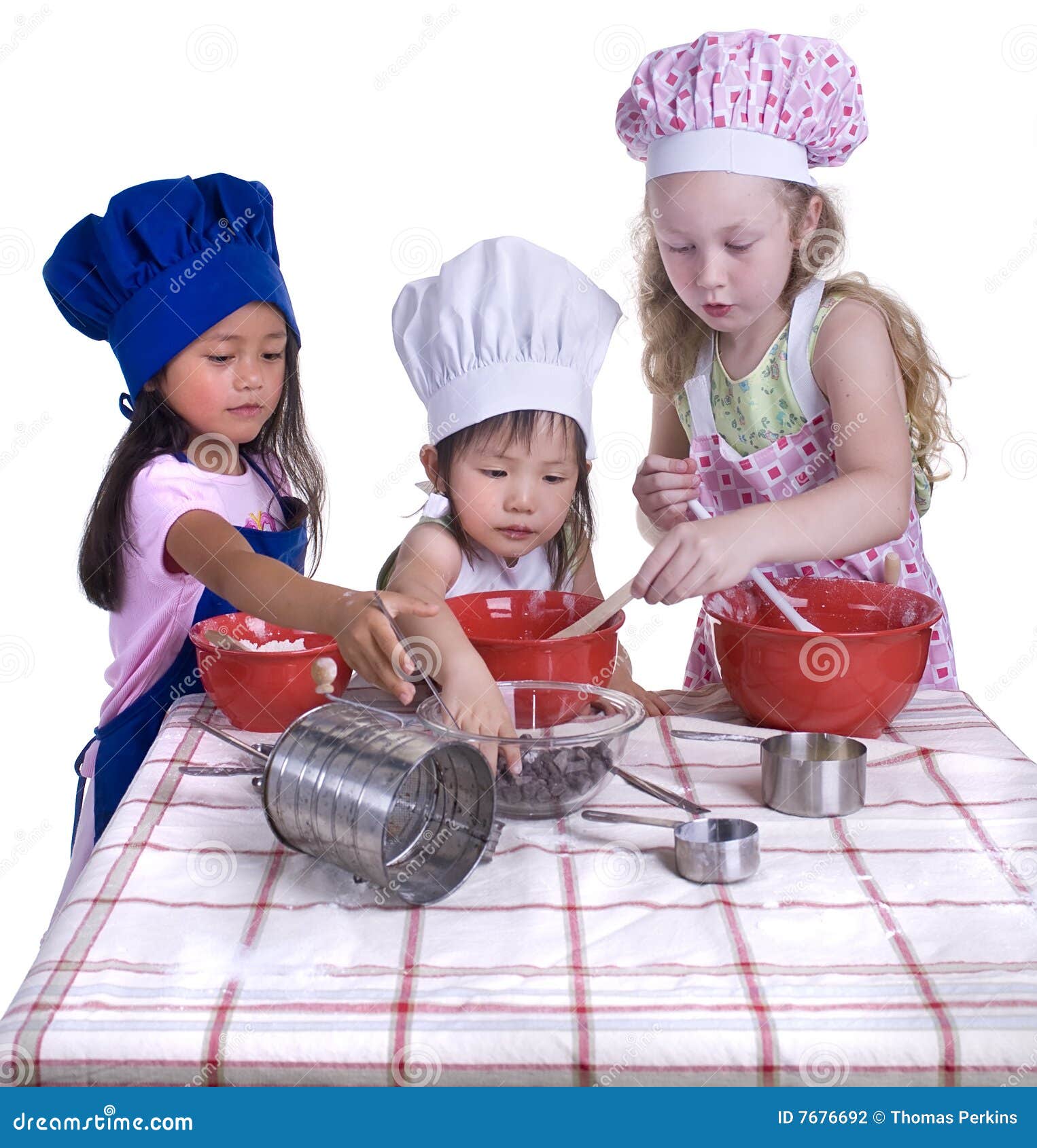 Children Cooking stock photo. Image of kids, kitchen, flour - 7676692