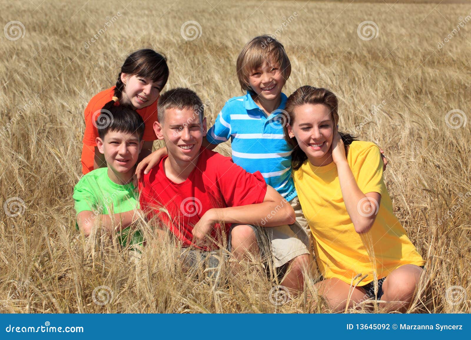Children in corn field stock photo. Image of children - 13645092