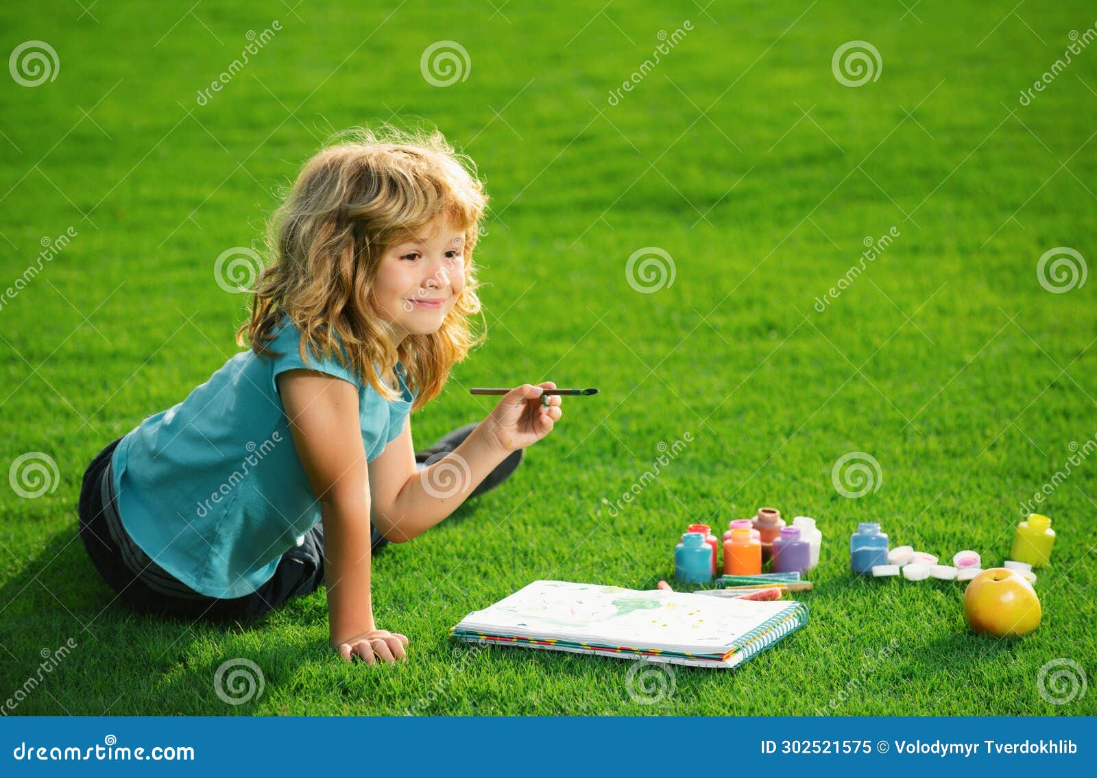 Children Creative, Developing Imagination, Creativity. Portrait of ...