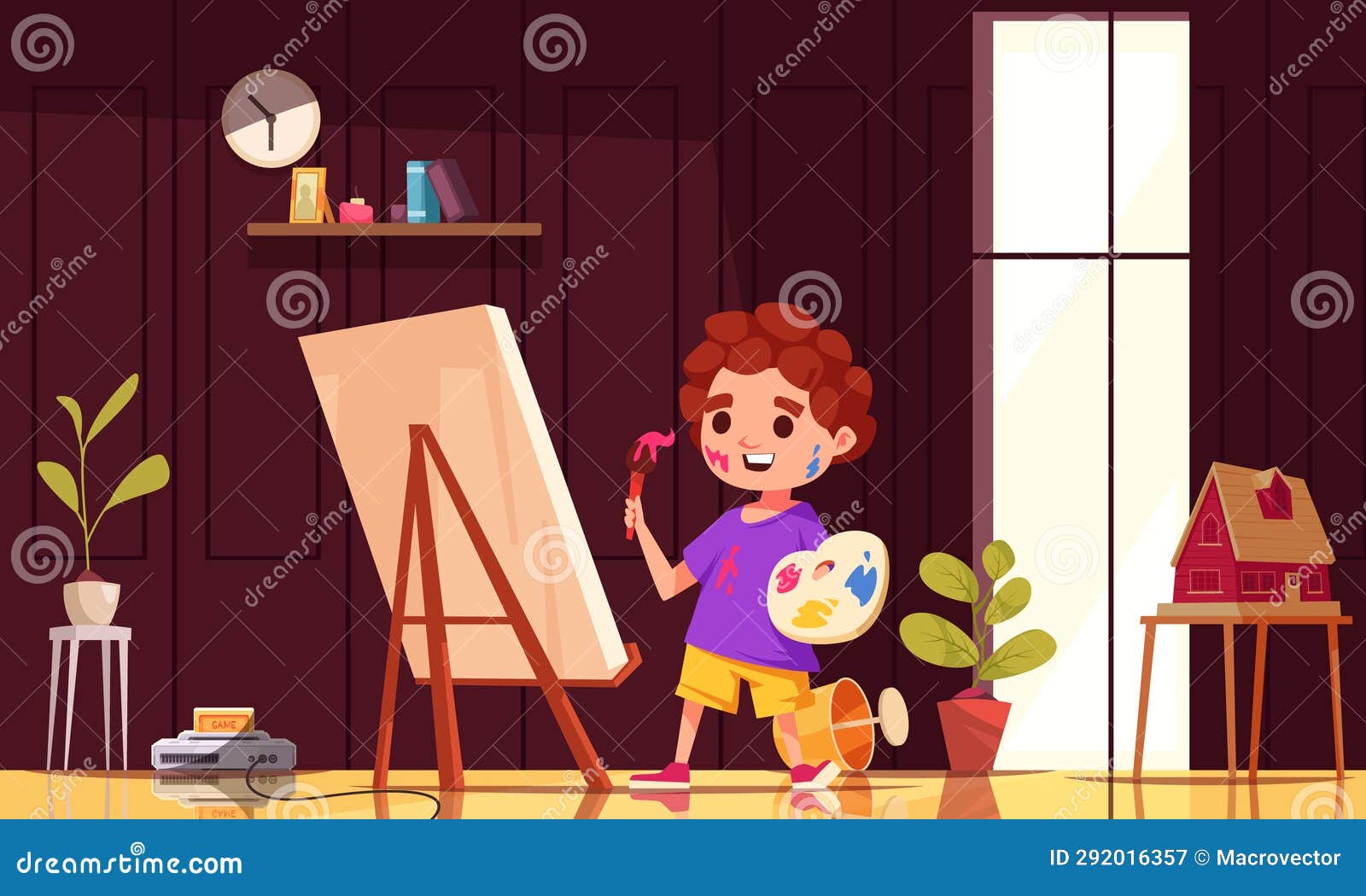 Hobbies - Poster, Brochure Cover Template Cartoon Vector ...