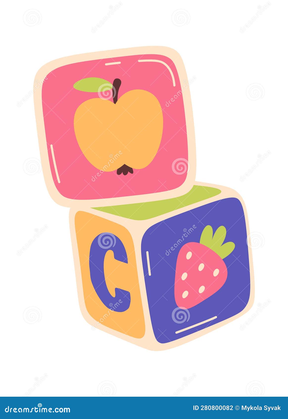 Children Cubes Toy stock vector. Illustration of baby - 280800082