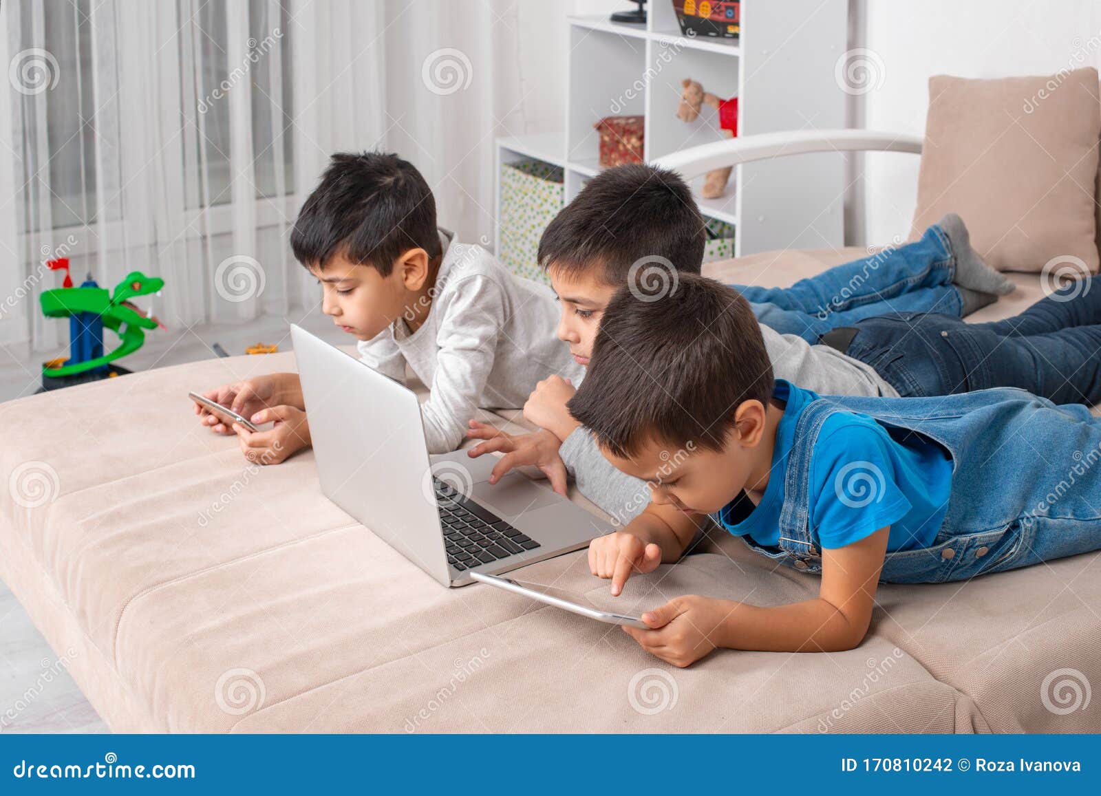 Children of Different Ages Use Gadgets for Games, Communication and for ...