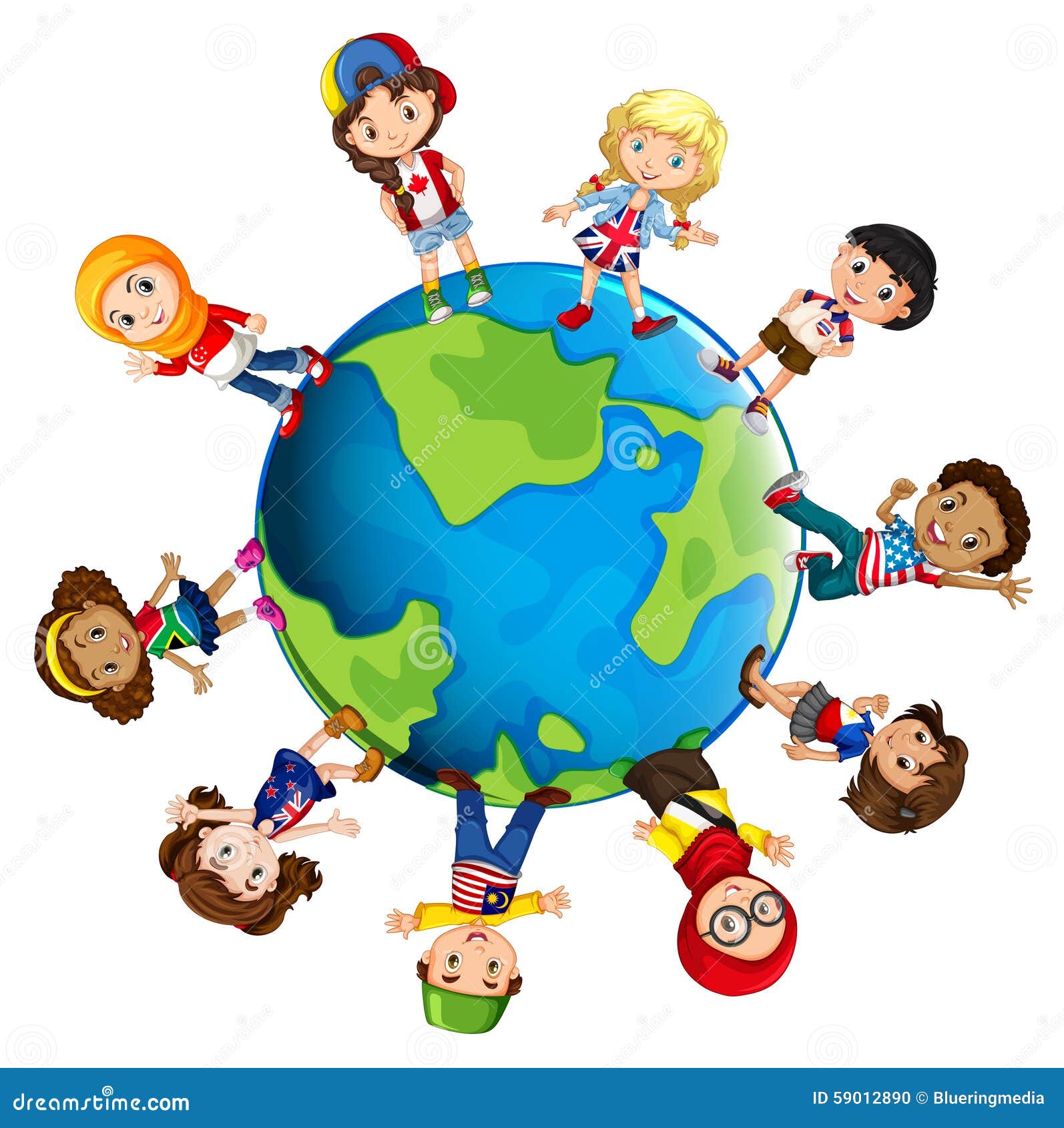 Children from Different Countries of the World Stock Vector ...