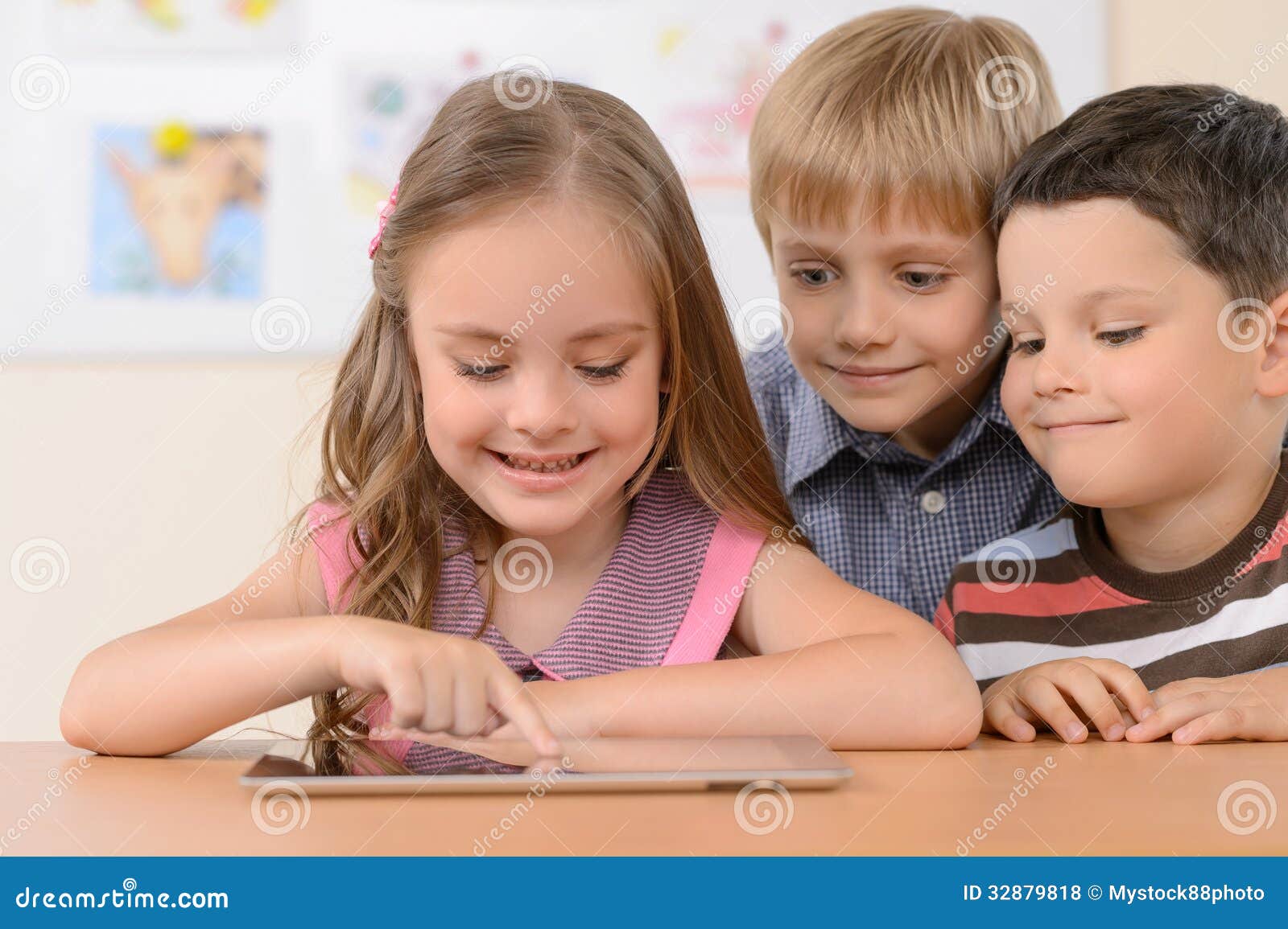 Children with Digital Tablet. Stock Photo - Image of children, concepts ...