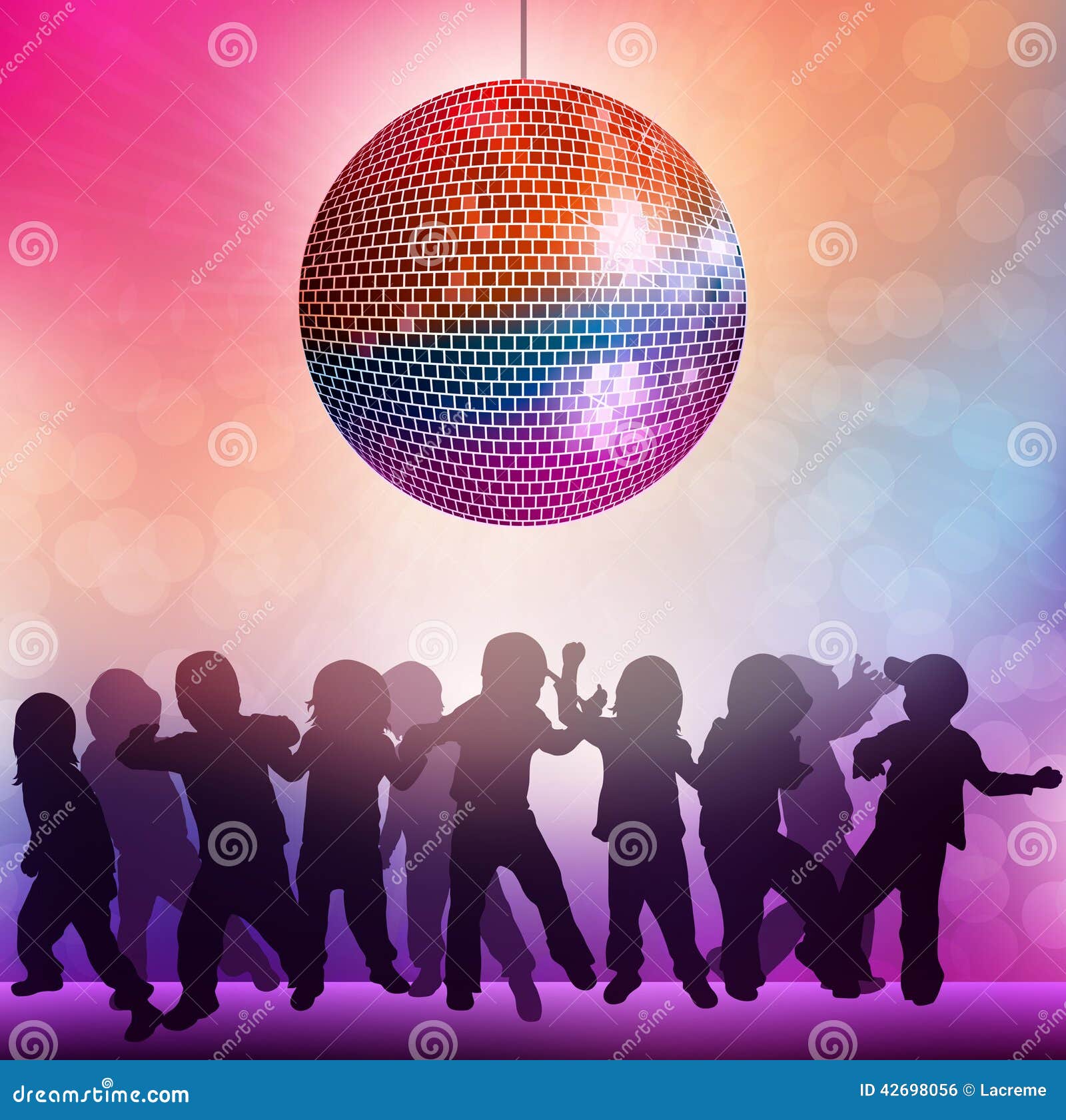 Children At The Disco Stock Vector - Image: 42698056