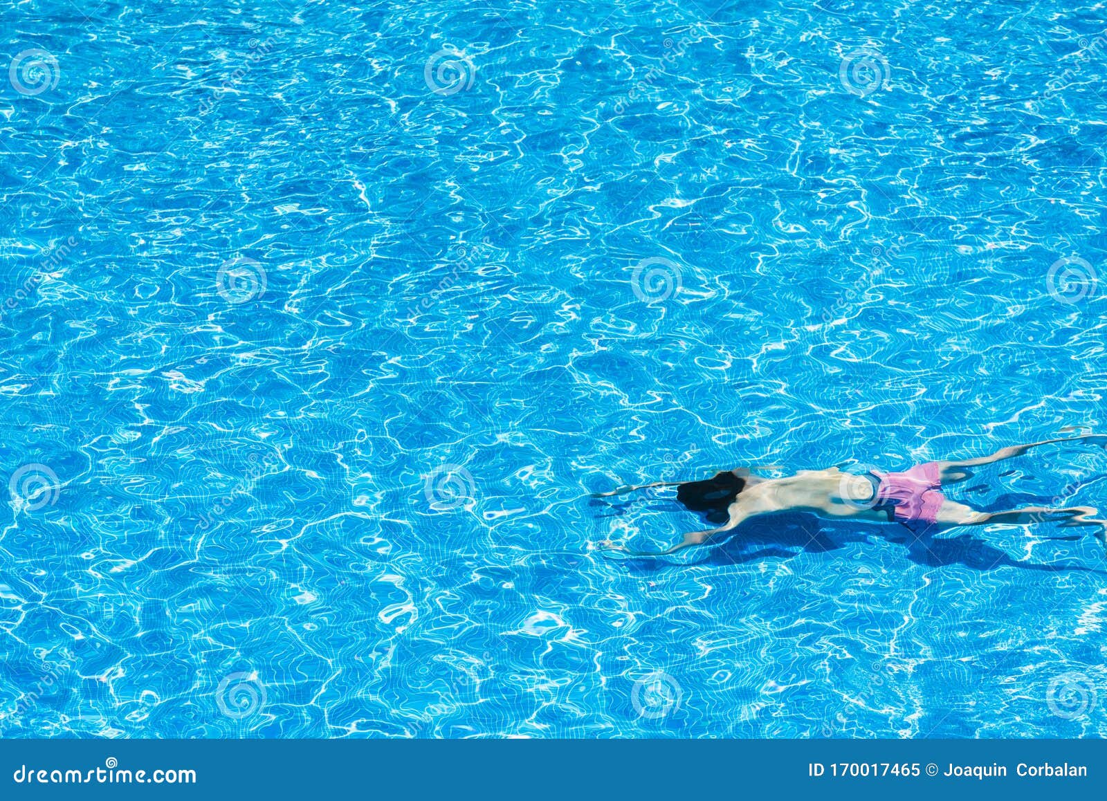 Children Diving in a Pool in Summer Stock Image - Image of people ...