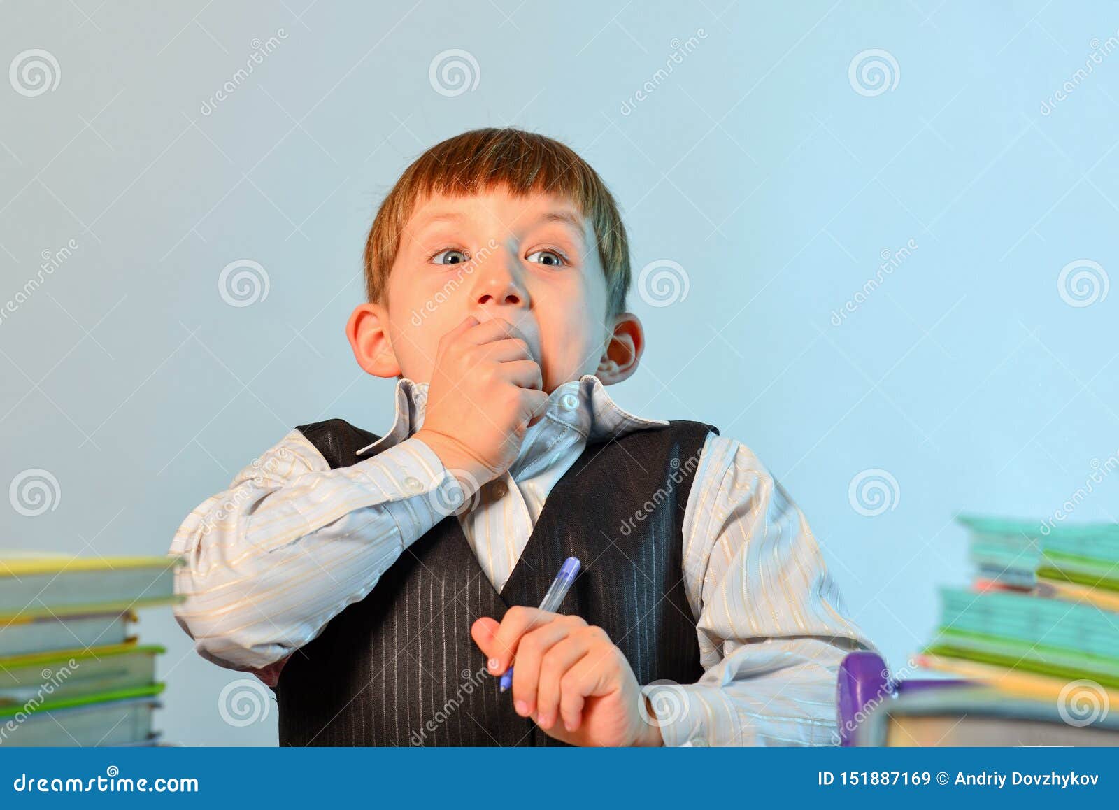 Children Do Their Homework, Solve Problems and Get Ready for School ...