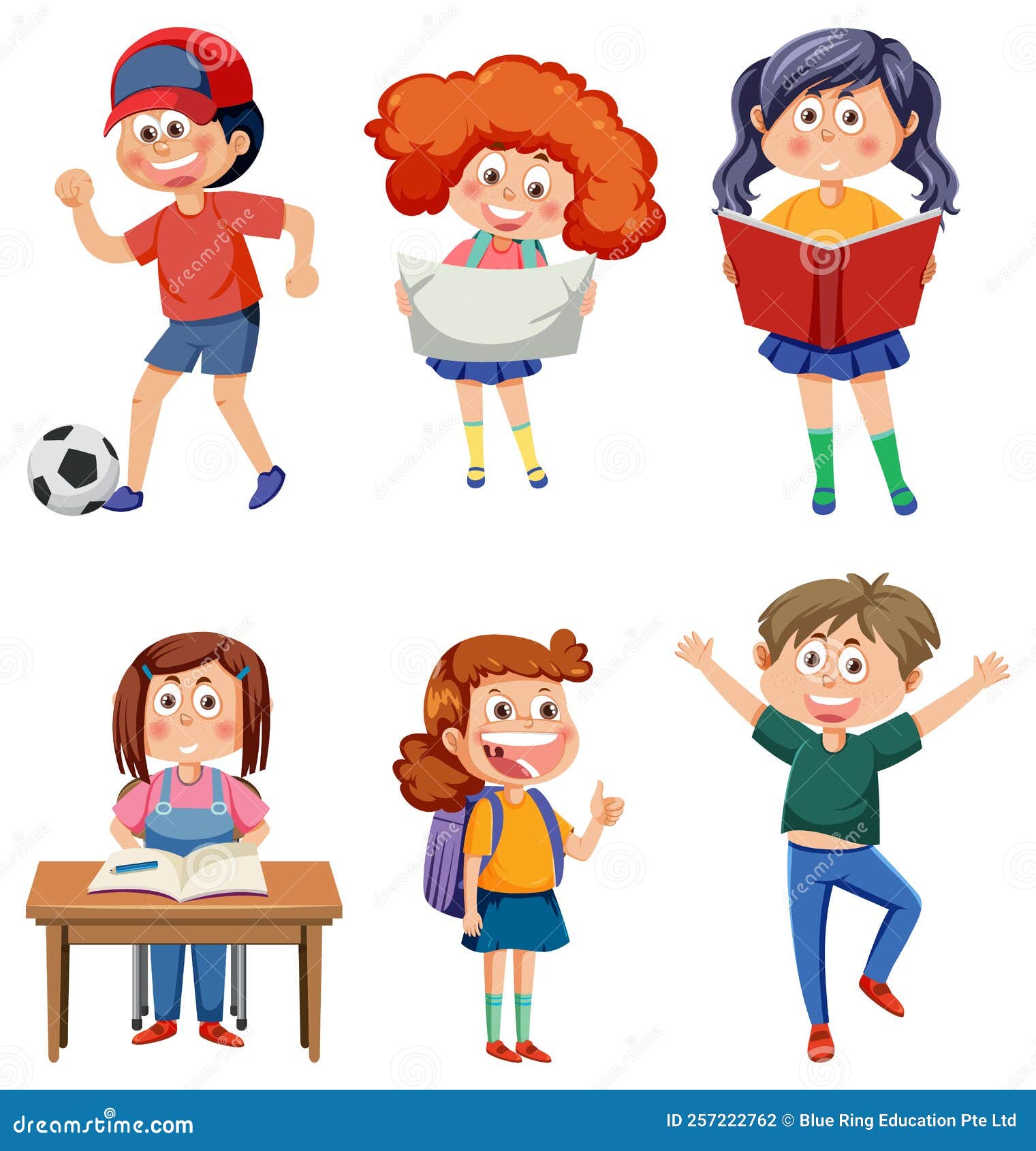 Children Doing Different Activities Set Stock Vector - Illustration of clip, human: 257222762