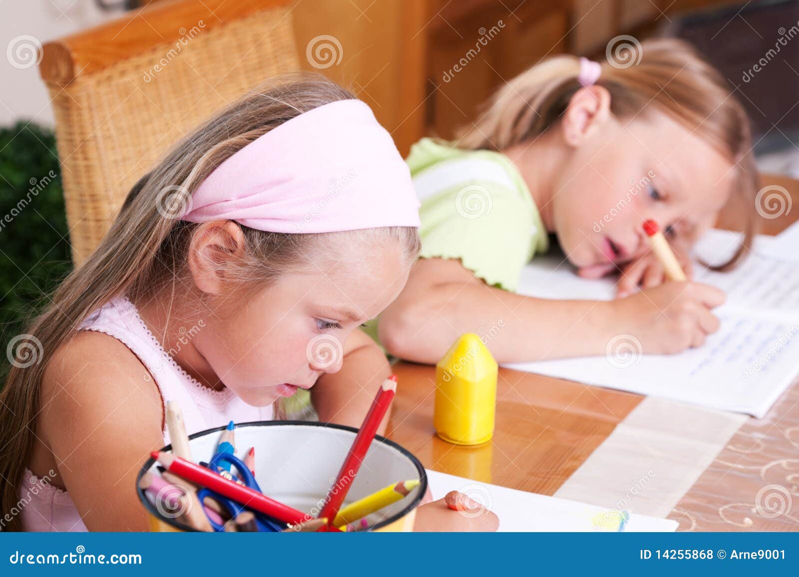 Children Doing Homework for School Stock Photo - Image of exercise ...