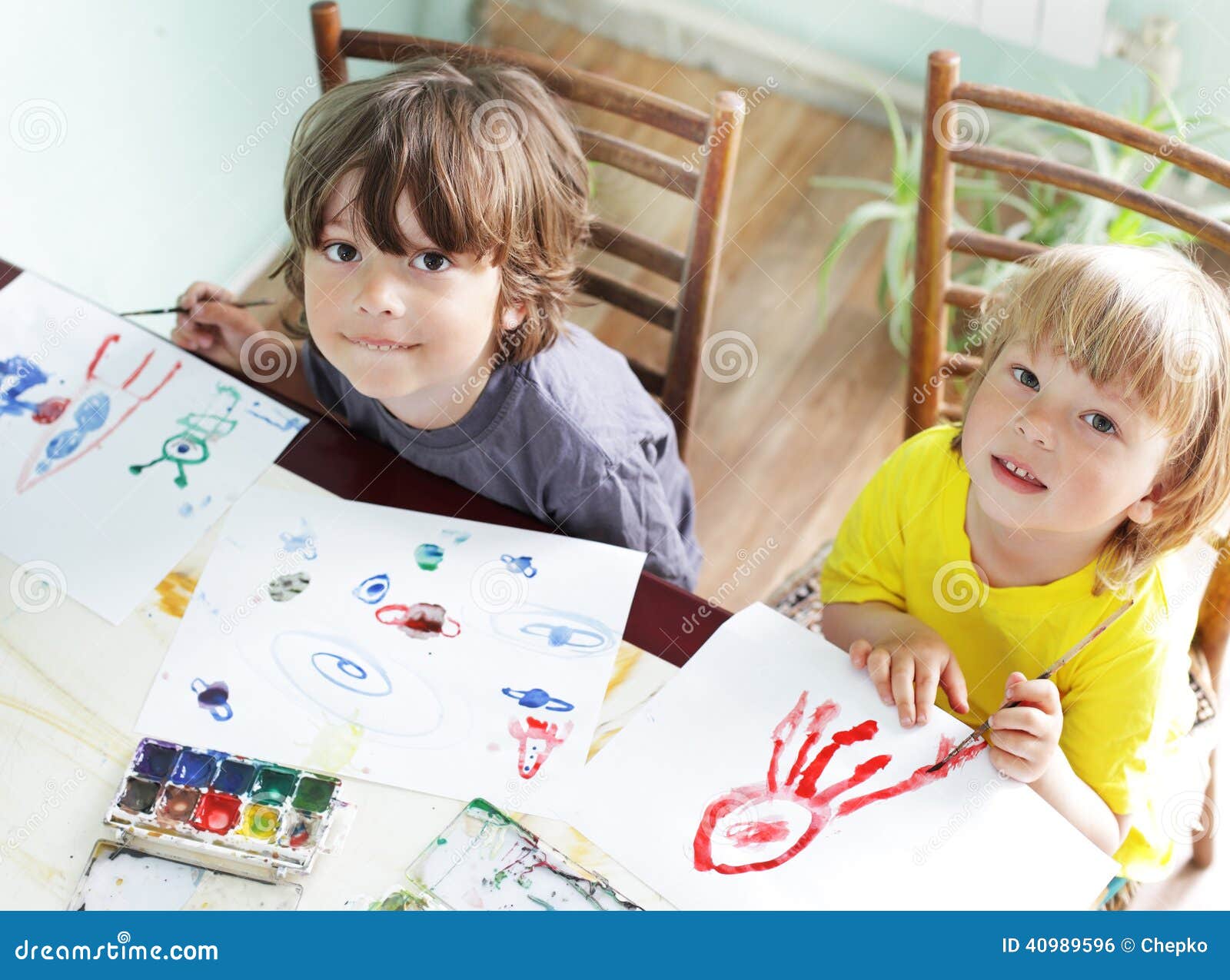 Children Draw In The Classroom Royalty-Free Stock Photo | CartoonDealer ...