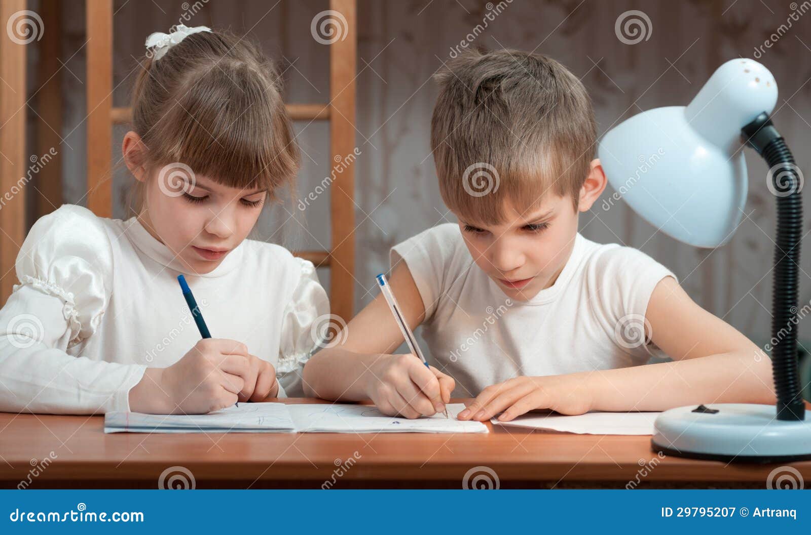 Children Draw in a Notebook Stock Image - Image of book, notebook: 29795207
