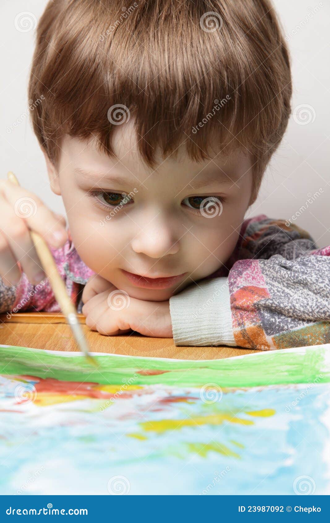 Children draw picture stock photo. Image of leisure, girls - 23987092