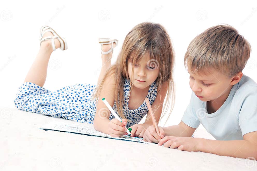 Children drawing stock photo. Image of leisure, activity - 12110144