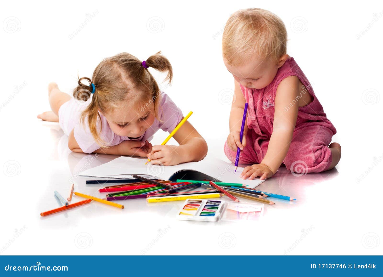 Children drawing stock photo. Image of paper, lying, learning - 17137746