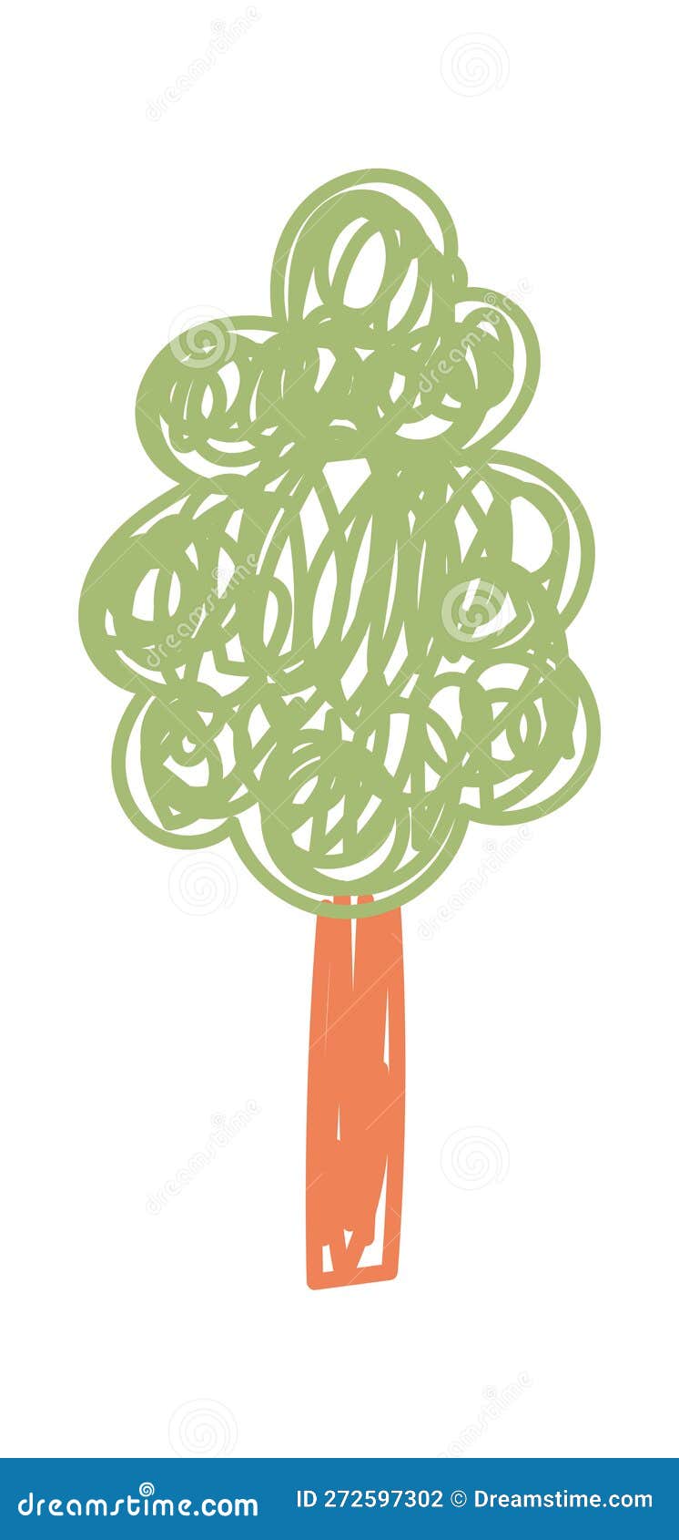 Children Drawing Tree by Pencil Stock Vector - Illustration of painting ...
