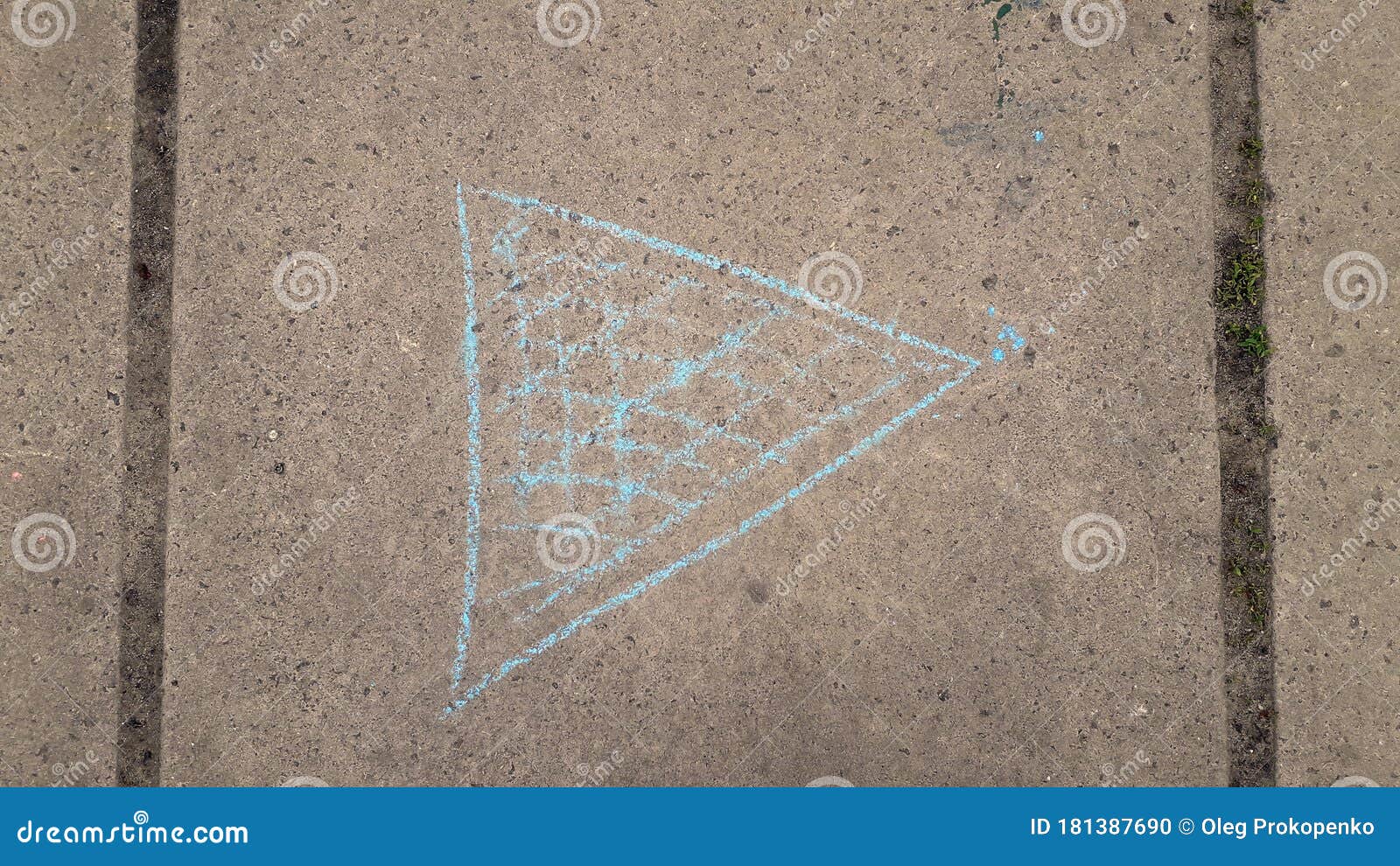 Children Drawings with Chalk on the Pavement Stock Photo - Image of ...